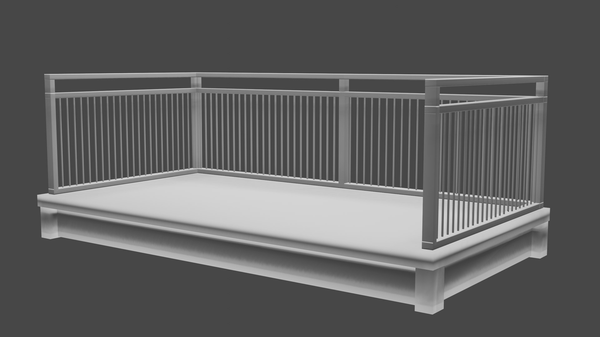 3D 3D Balcony Model - TurboSquid 1977606
