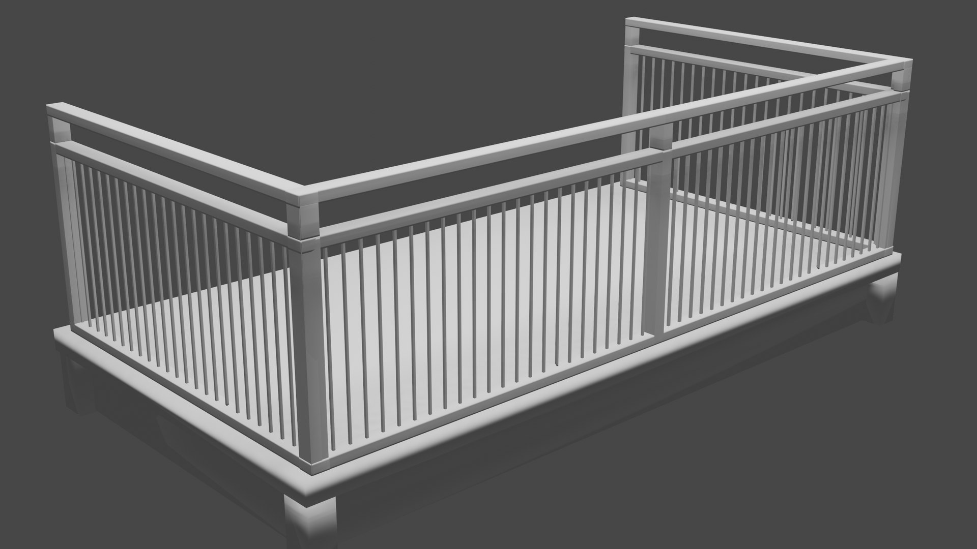 3D 3D Balcony Model - TurboSquid 1977606
