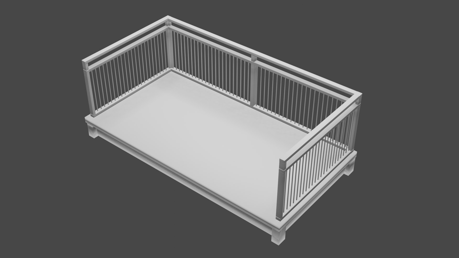 3D 3D Balcony Model - TurboSquid 1977606