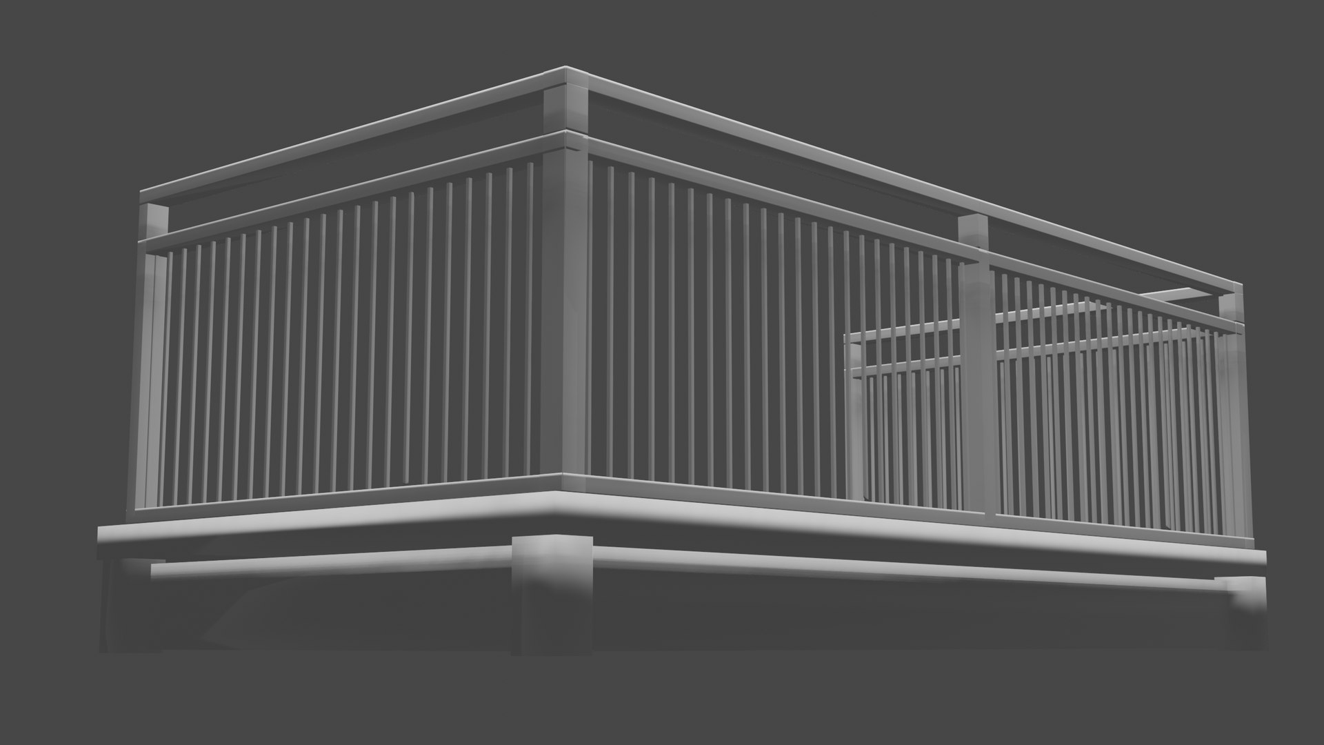 3D 3D Balcony Model - TurboSquid 1977606