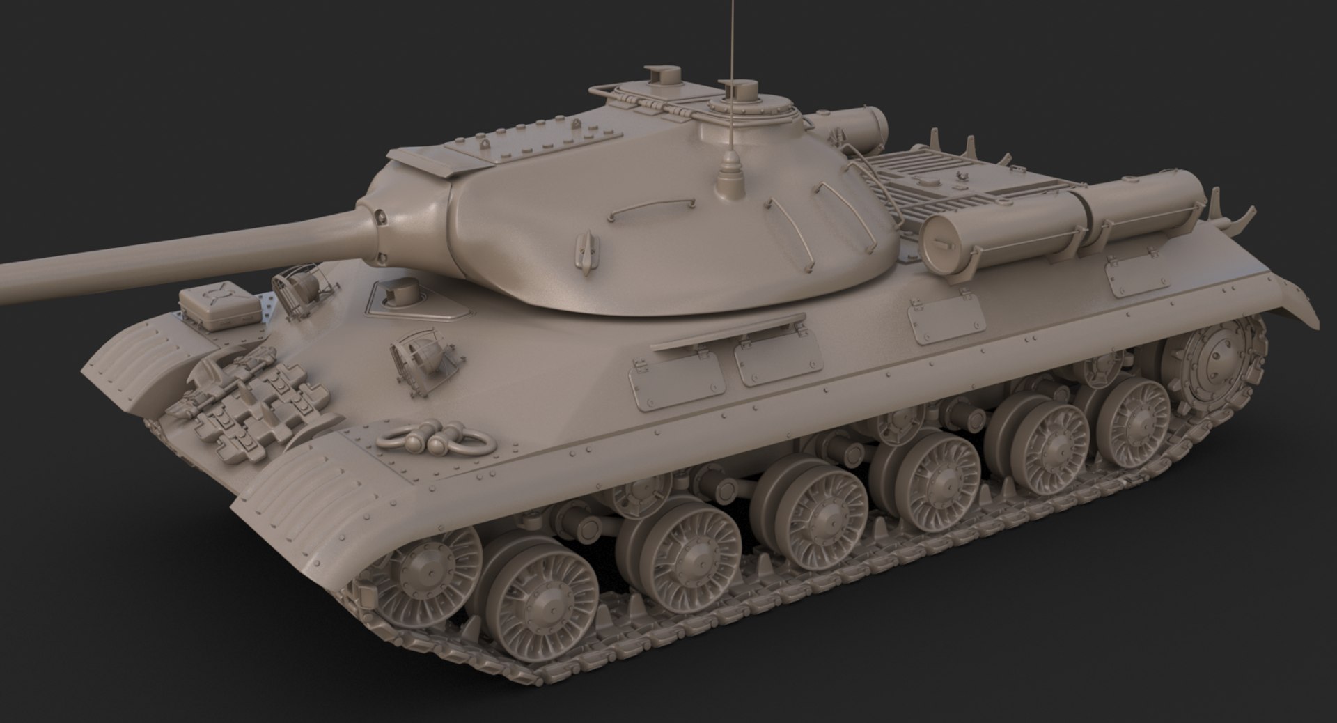3D Tank 3m Soviet Clay - TurboSquid 1259216