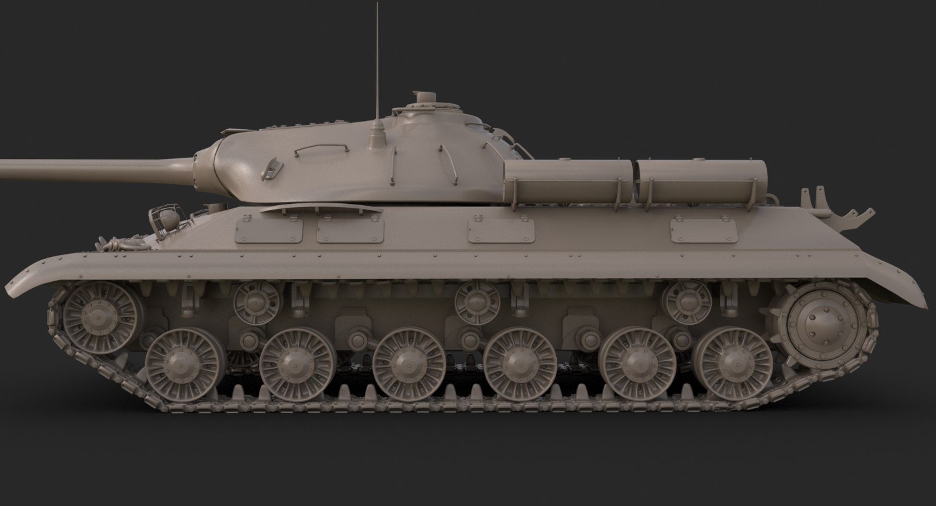 3D Tank 3m Soviet Clay - TurboSquid 1259216