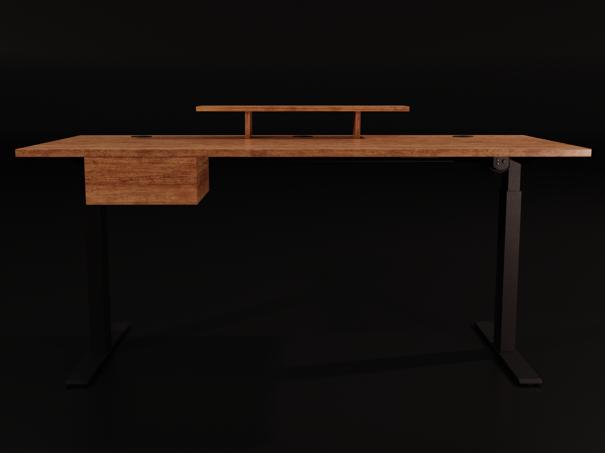 3D realistic adjustable standing desk - TurboSquid 1646644