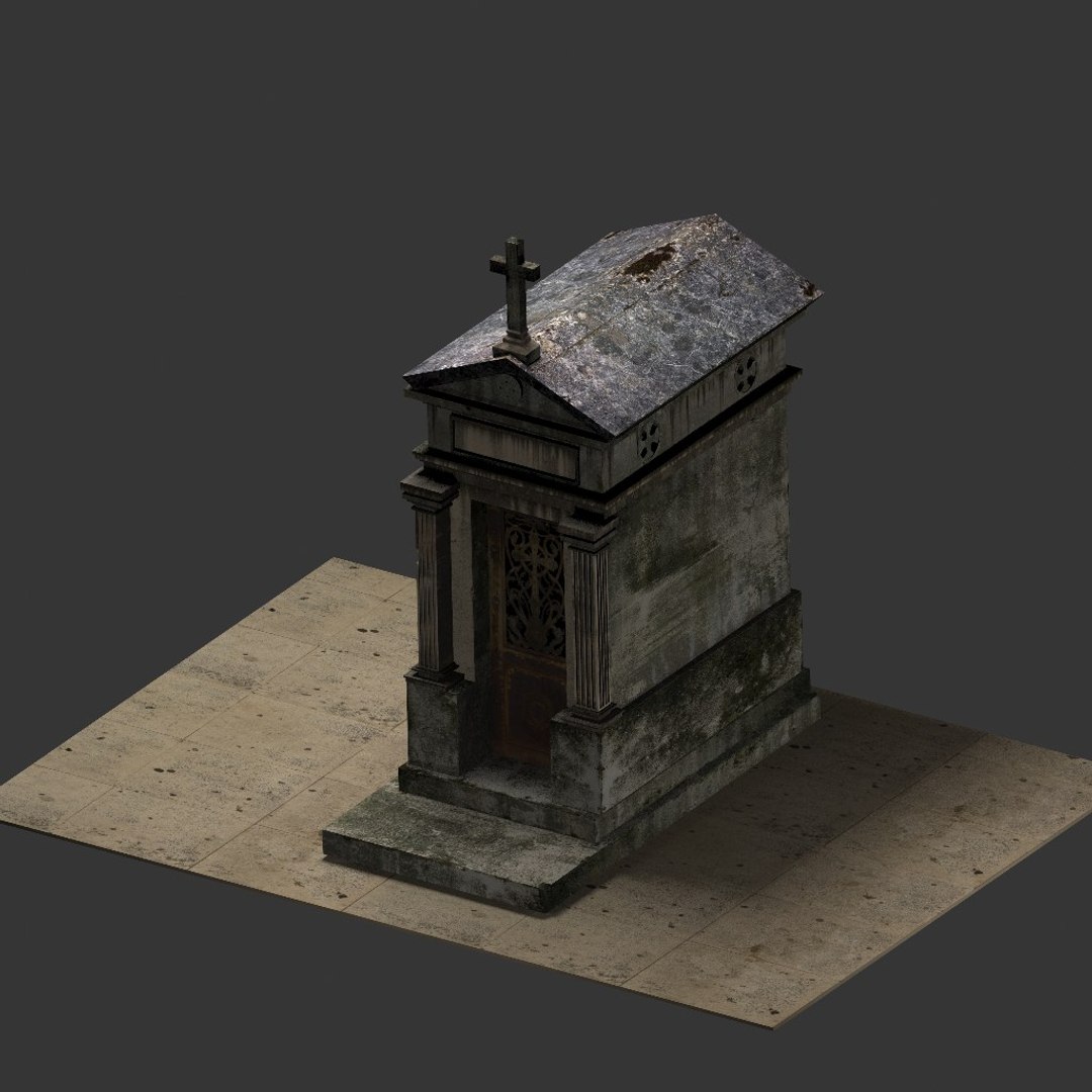 Weathered mausoleum 3D model - TurboSquid 1442132