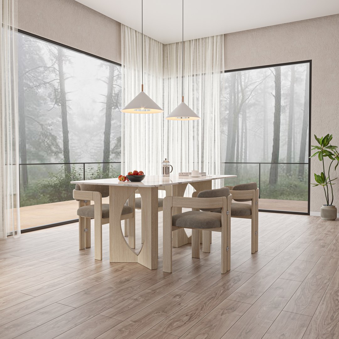 Classic Dining Room 3D Scene 3ds Max Corona Renderer 10 Model - TurboSquid 2422712