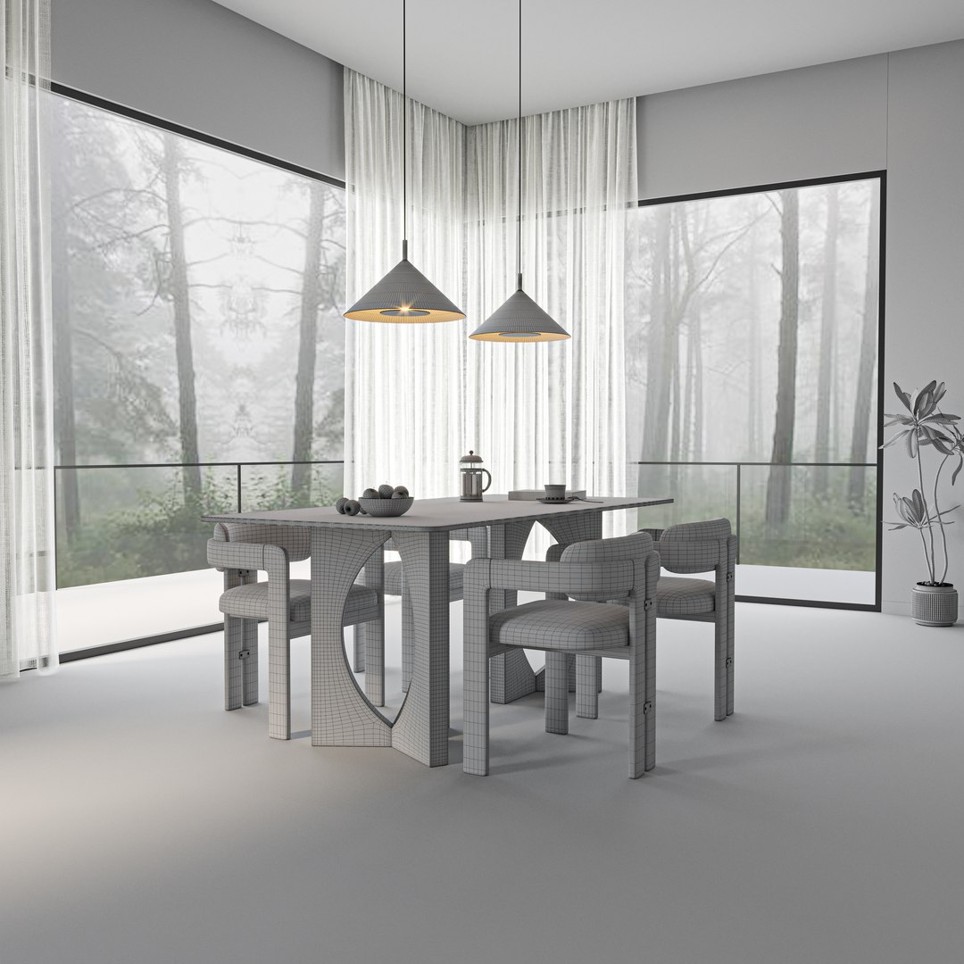 Classic Dining Room 3D Scene 3ds Max Corona Renderer 10 Model - TurboSquid 2422712