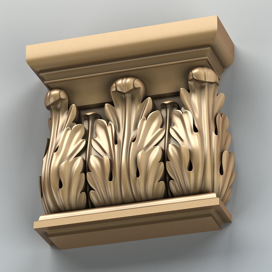 3d Model Carved Column Capital