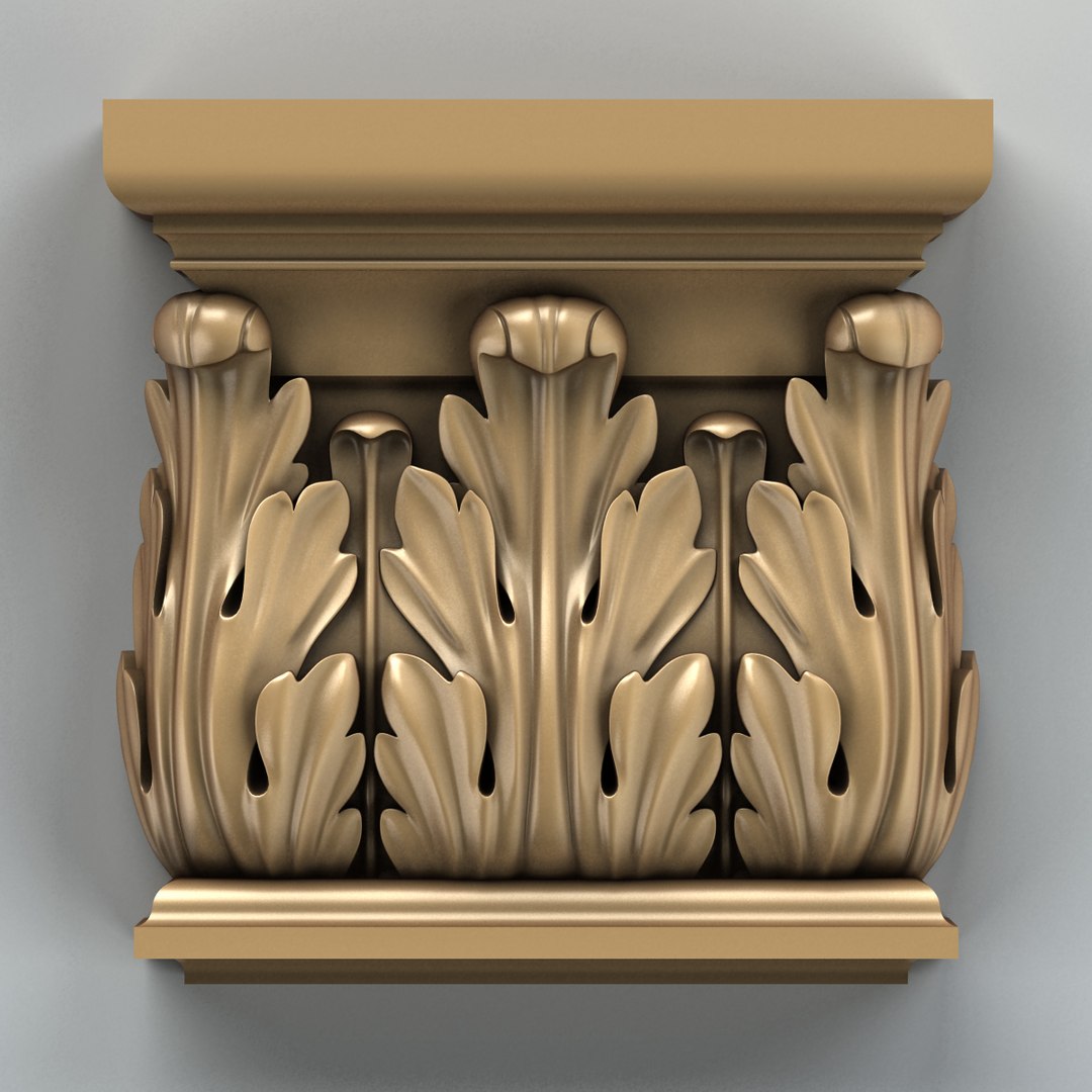 3d Model Carved Column Capital