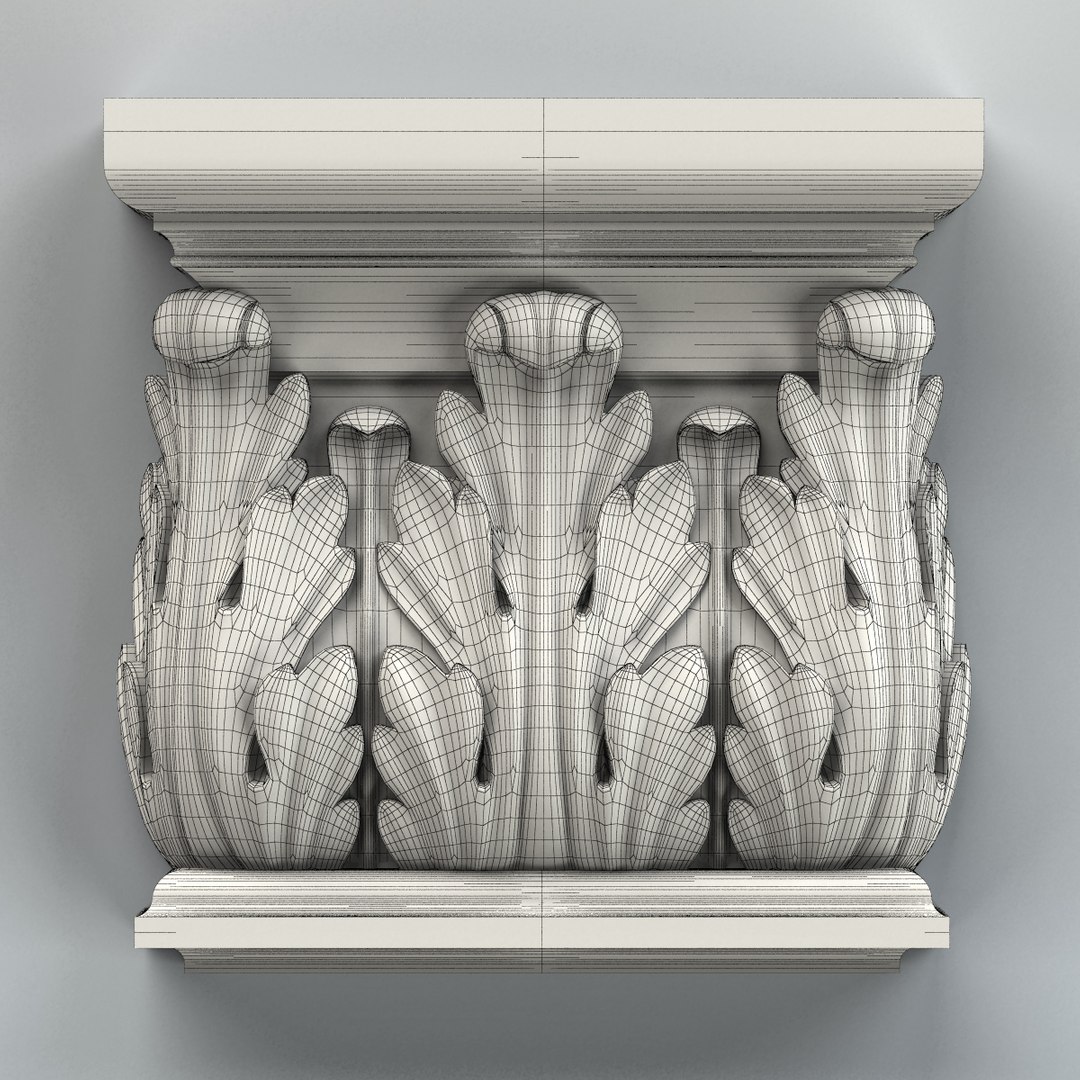 3d Model Carved Column Capital
