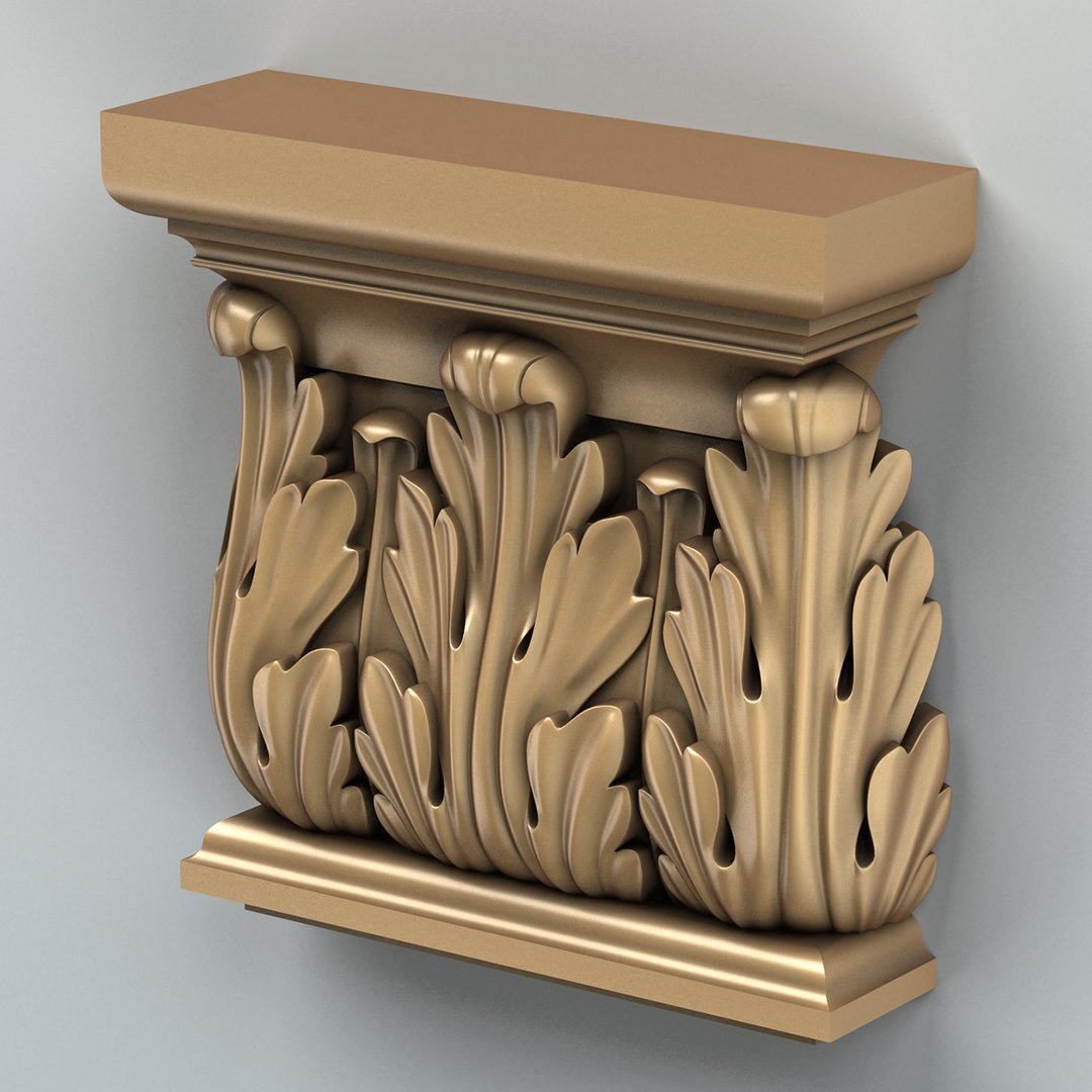 3d Model Carved Column Capital