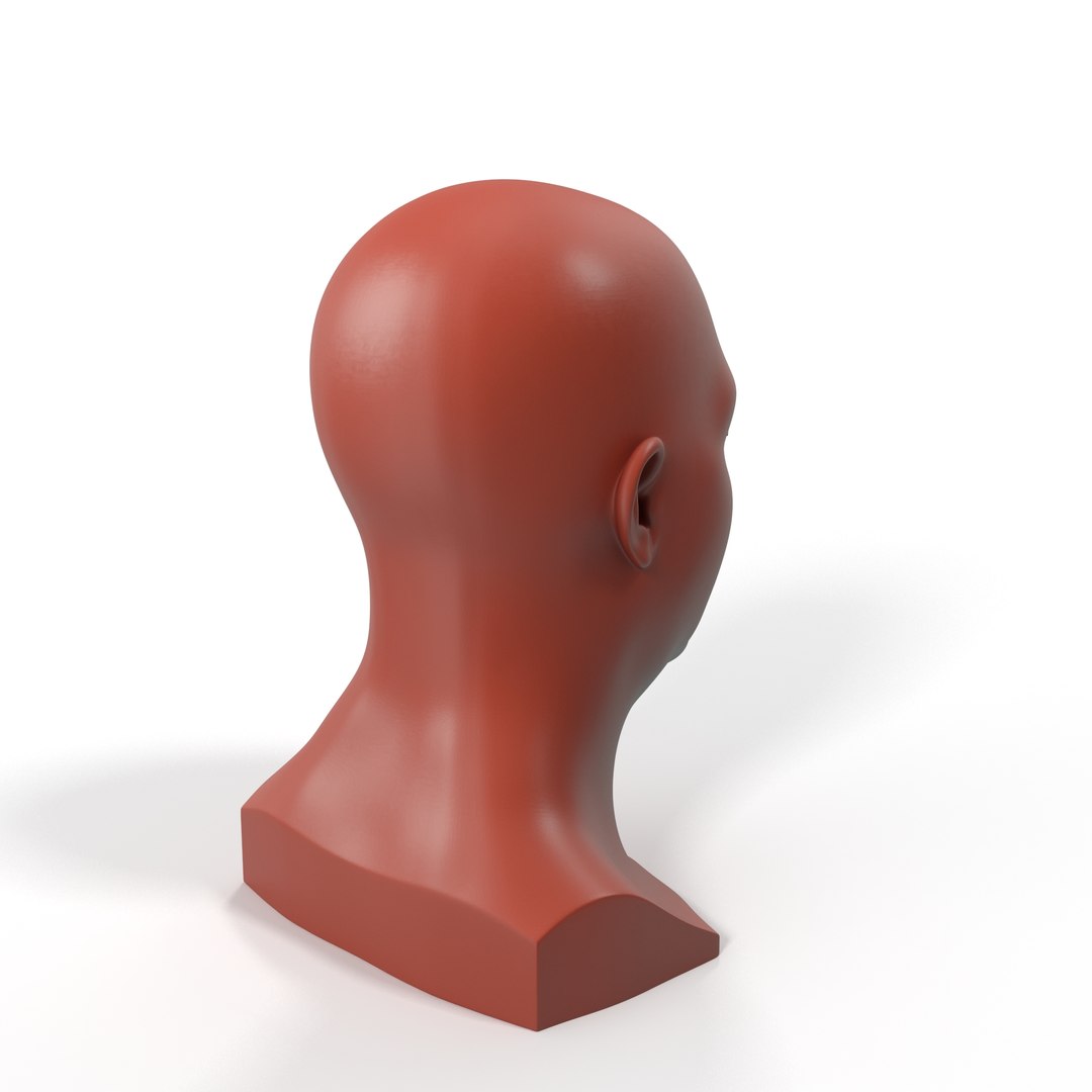 3D Model Realistic Adult Male Bald Head For 3D Print - TurboSquid 2350655