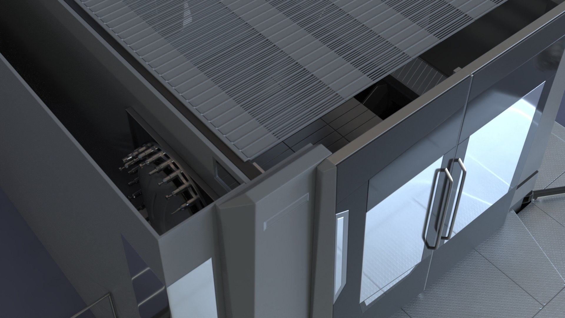 3D Industrial Gantry CNC Machine Model - TurboSquid 2287711