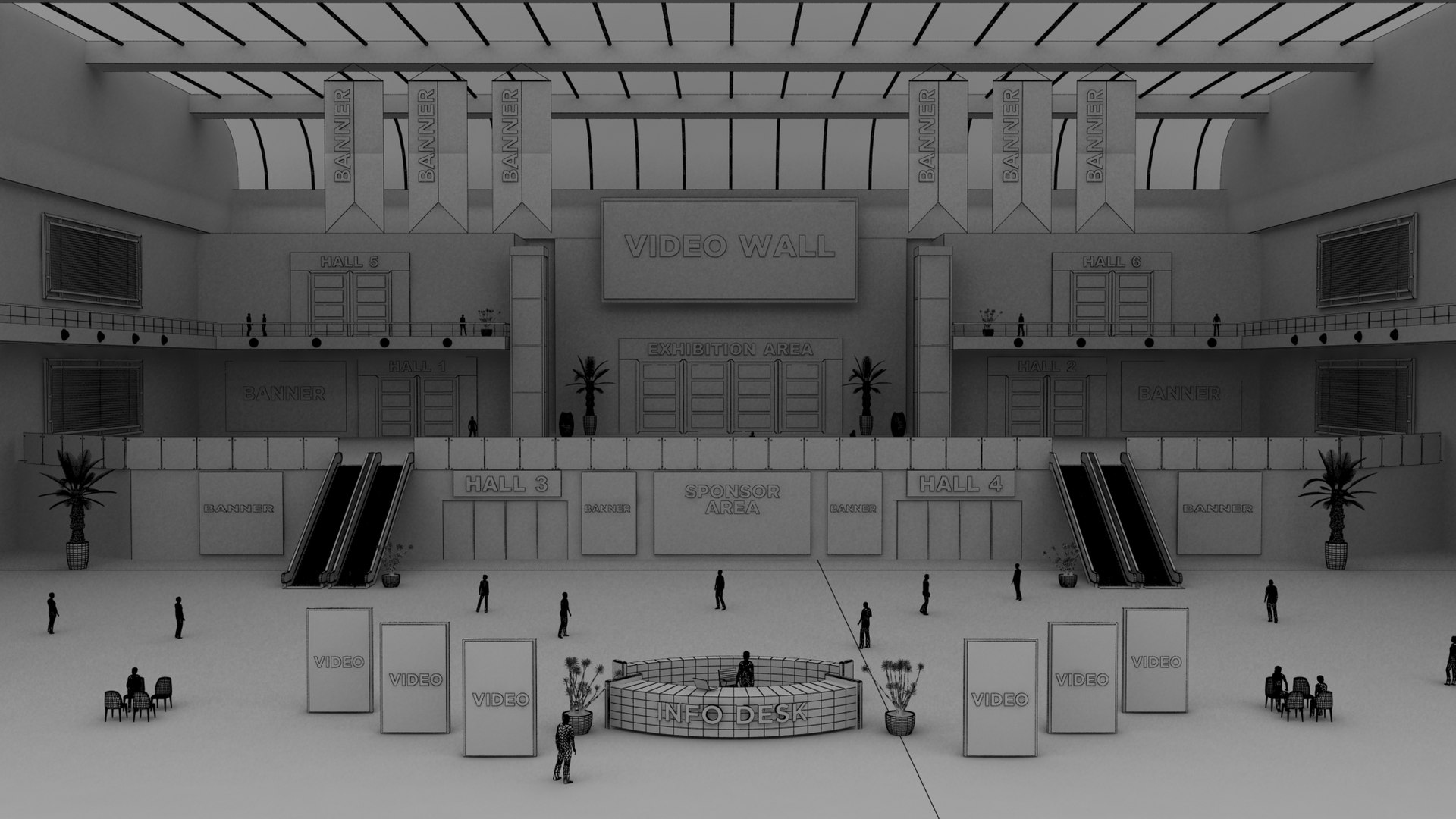 Virtual Lobby Congress 3D Model - TurboSquid 1691352