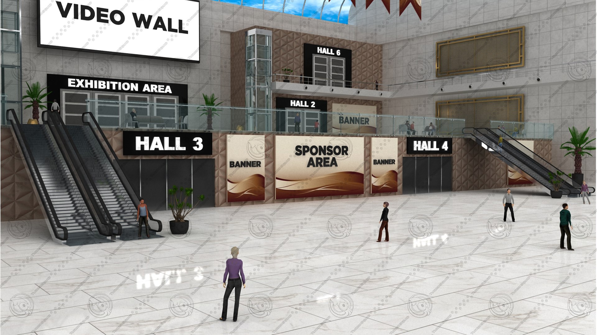 Virtual Lobby Congress 3D Model - TurboSquid 1691352