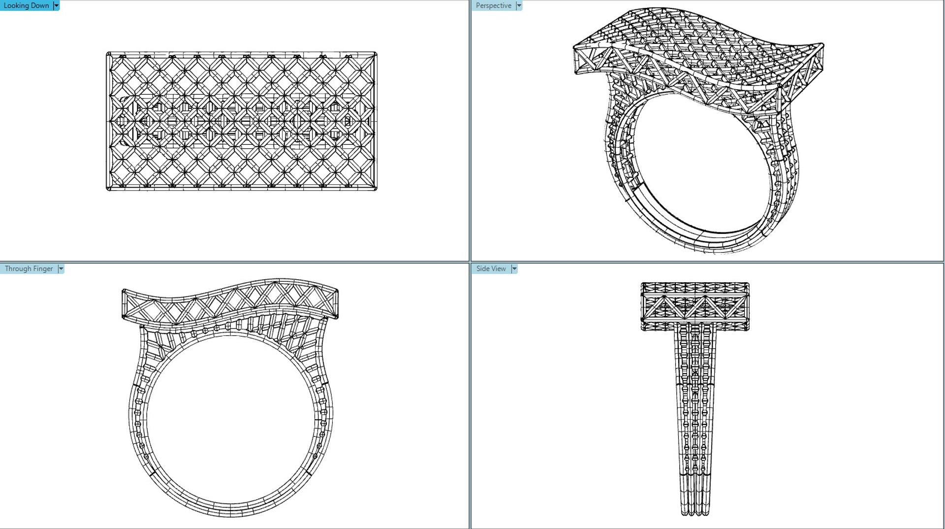 3D Model Wired Wave Ring - TurboSquid 1554865