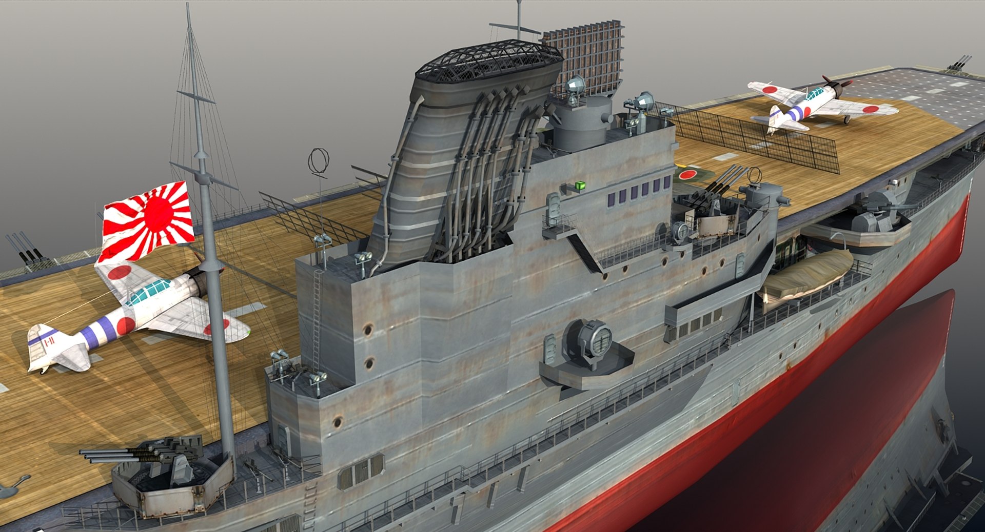 Japanese Aircraft Carrier Junyo 3D Model - TurboSquid 1337336