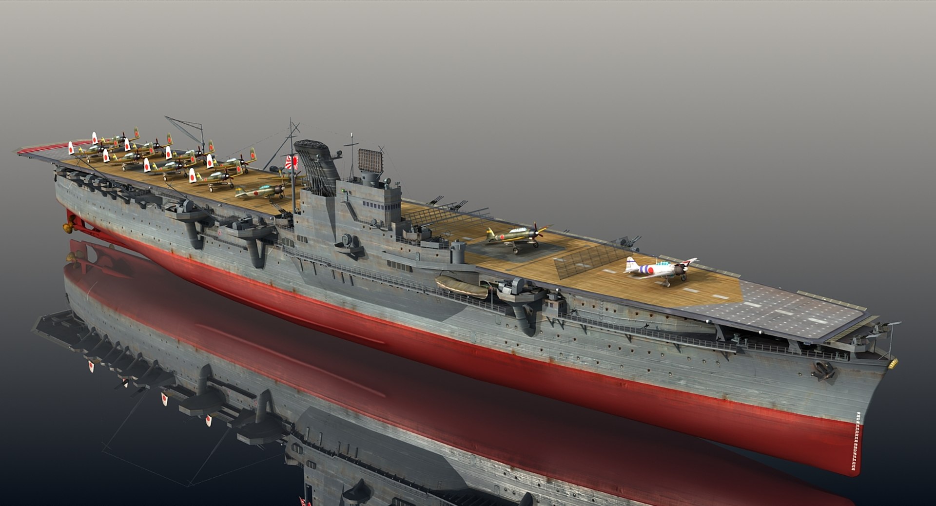 Japanese Aircraft Carrier Junyo 3D Model - TurboSquid 1337336
