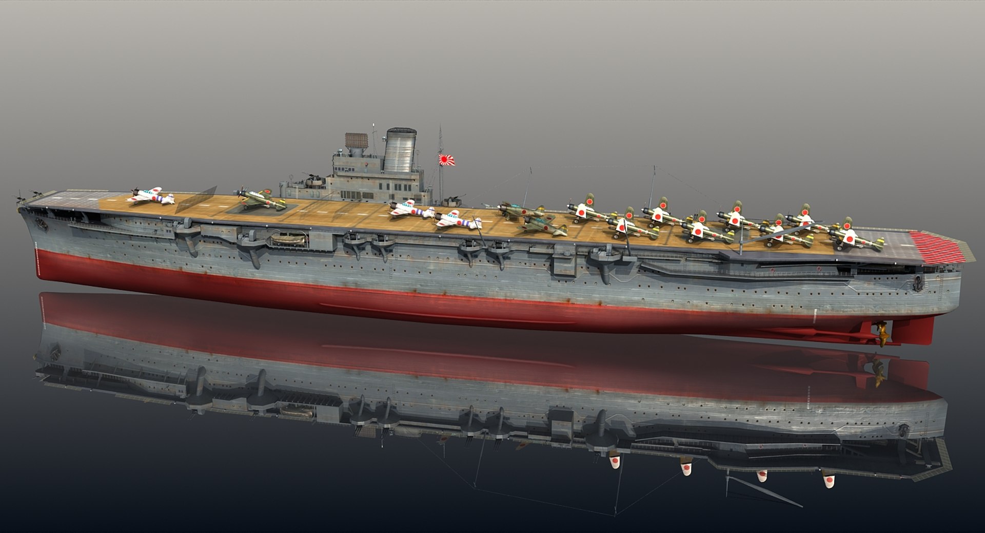 Japanese Aircraft Carrier Junyo 3D Model - TurboSquid 1337336