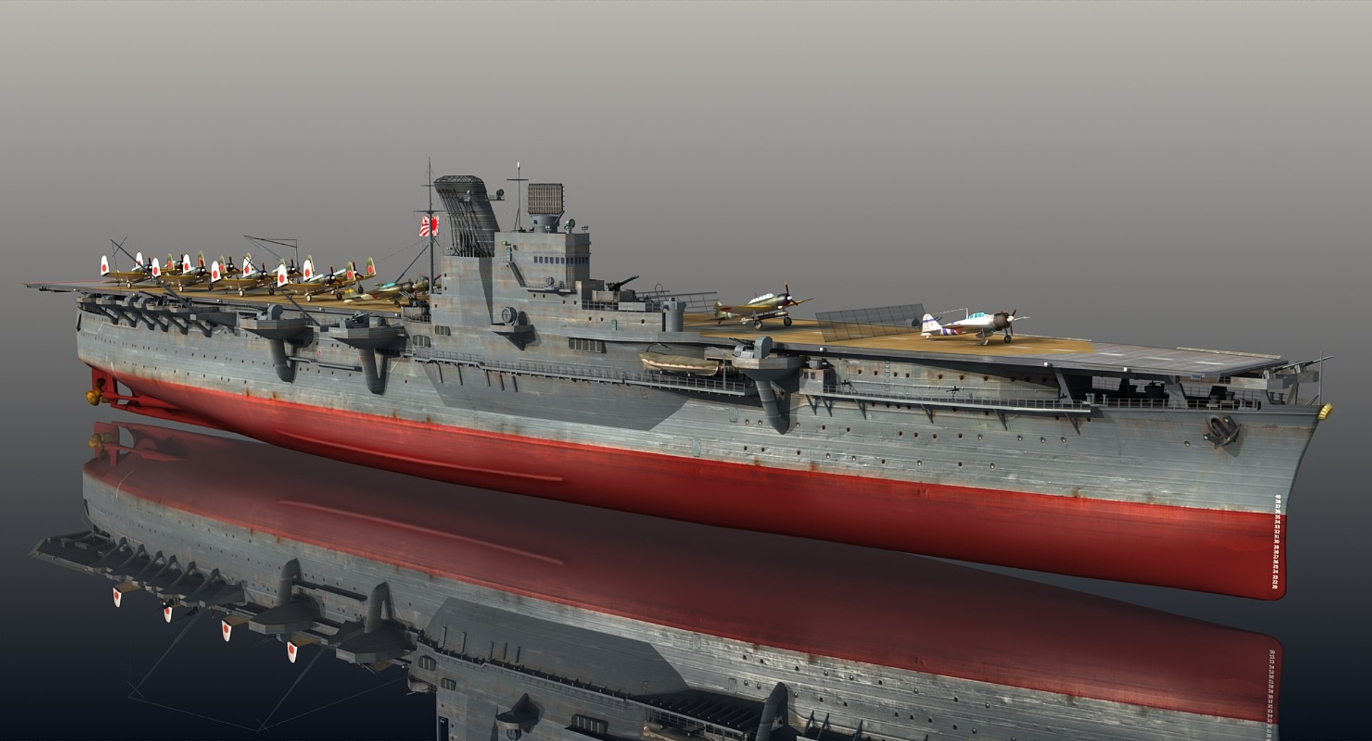 Japanese Aircraft Carrier Junyo 3D Model - TurboSquid 1337336