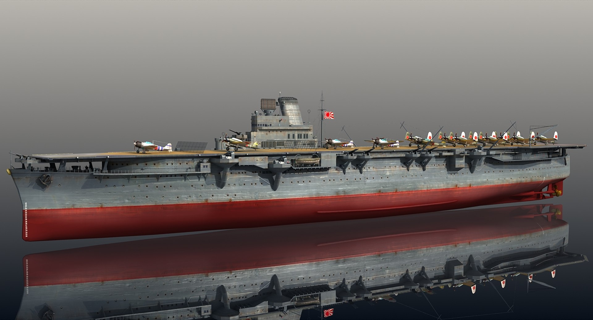 Japanese Aircraft Carrier Junyo 3D Model - TurboSquid 1337336