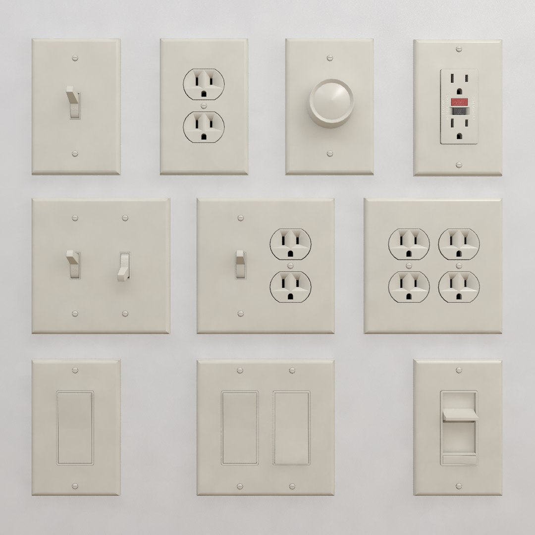 Switches Outlets 3d Obj