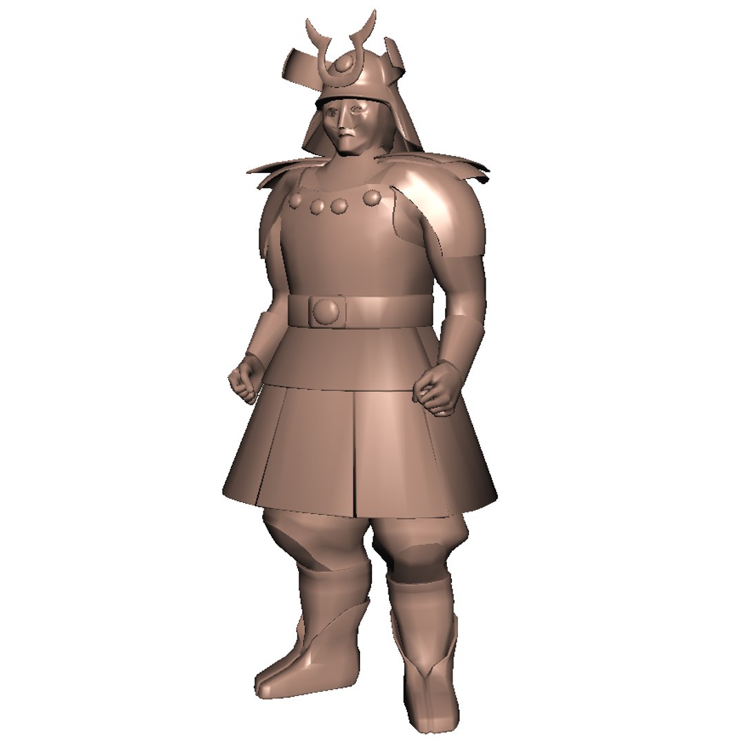 samurai warrior 3d model
