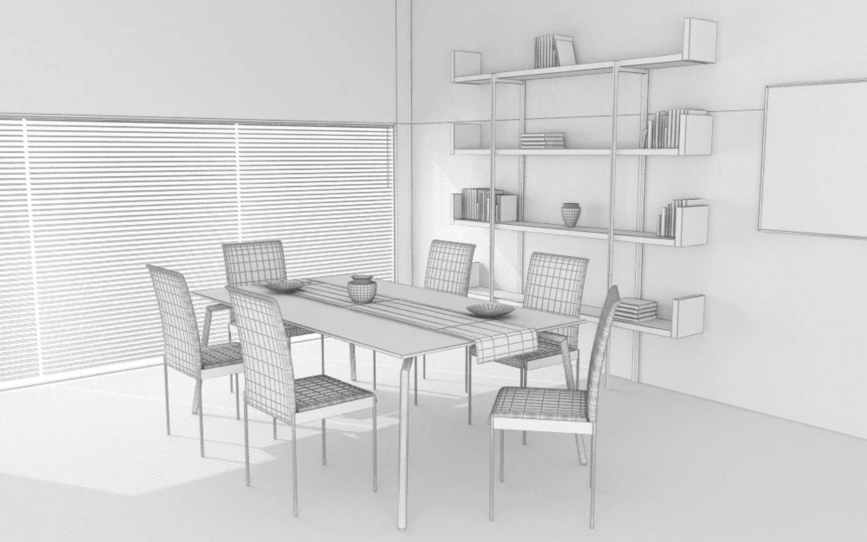 Dining Room Interior 01d 3d Model