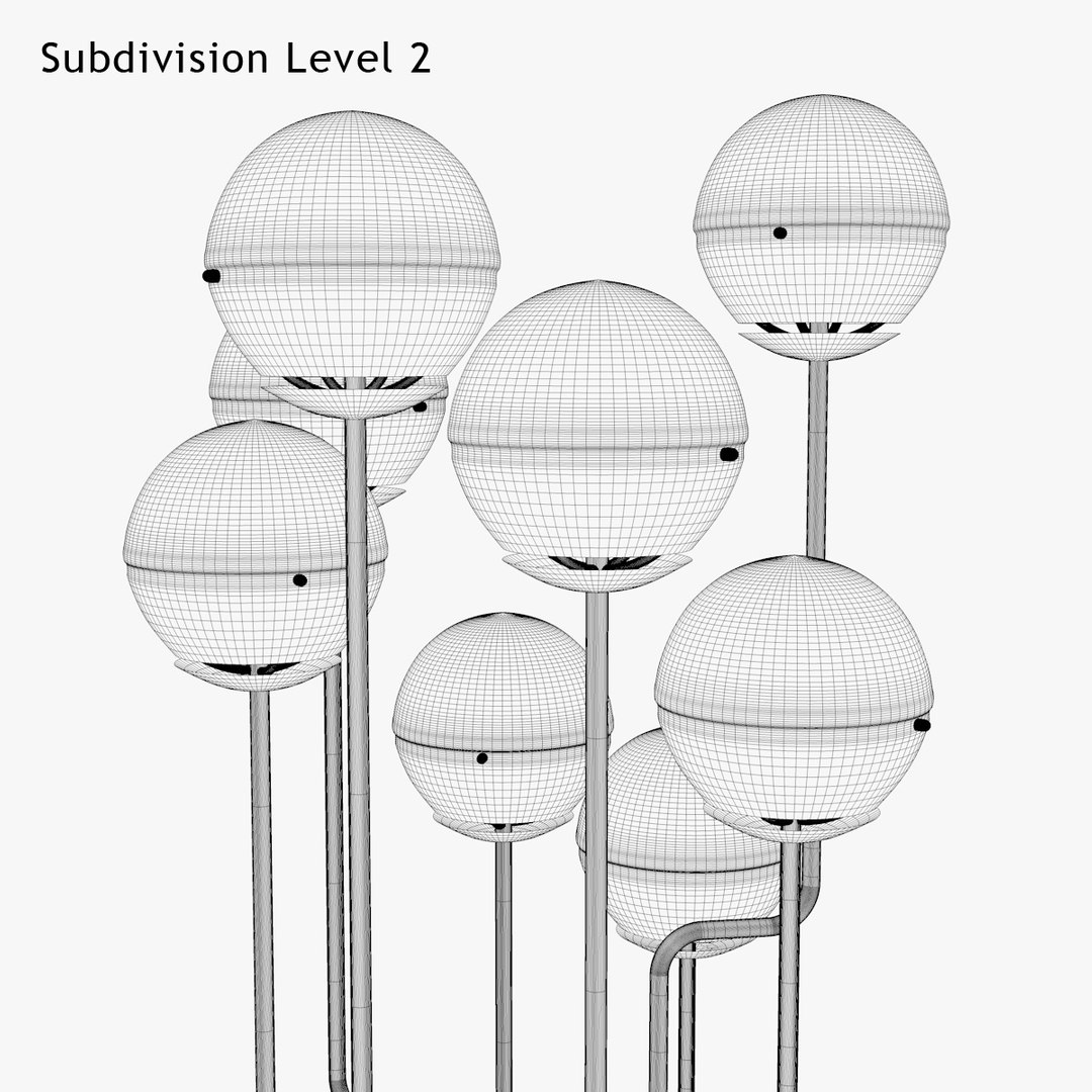 3d model floor lamp lights