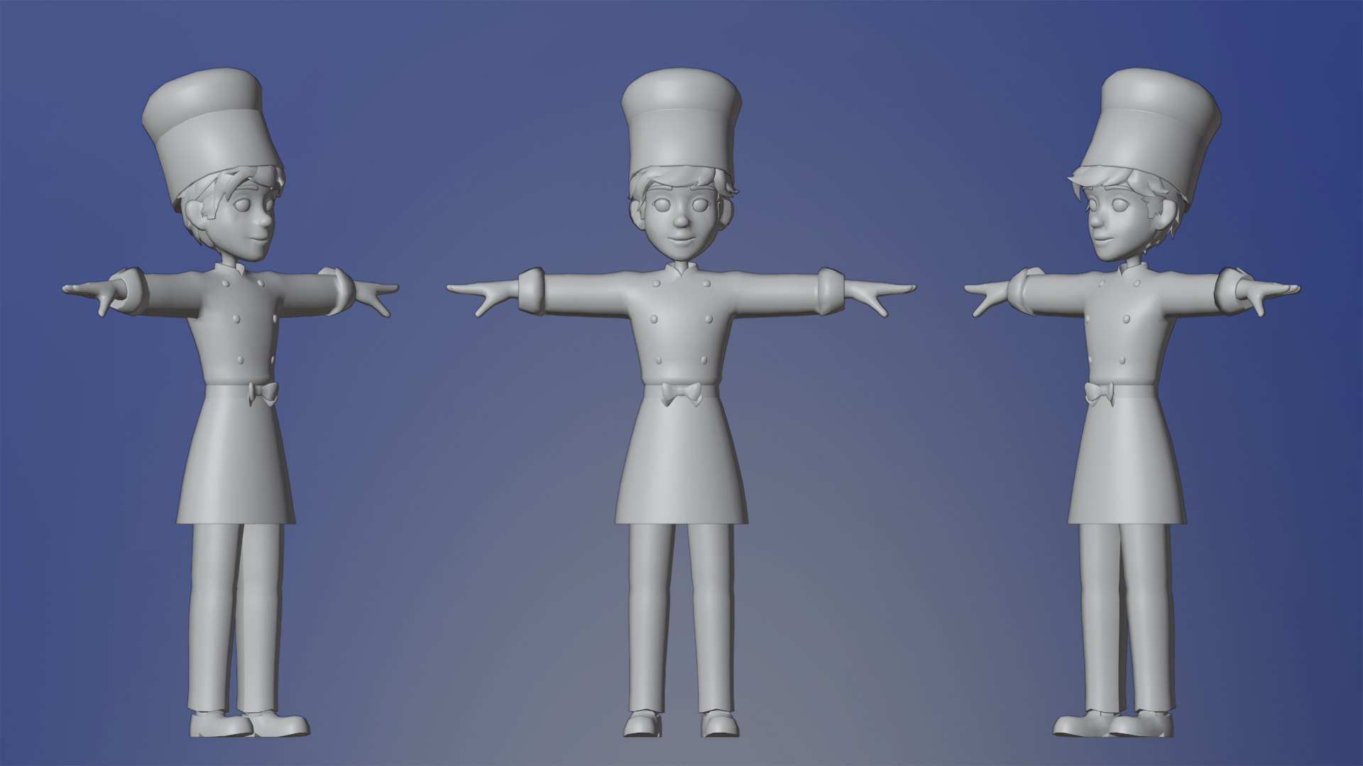 Character Man Cook 3D Model - TurboSquid 1675291