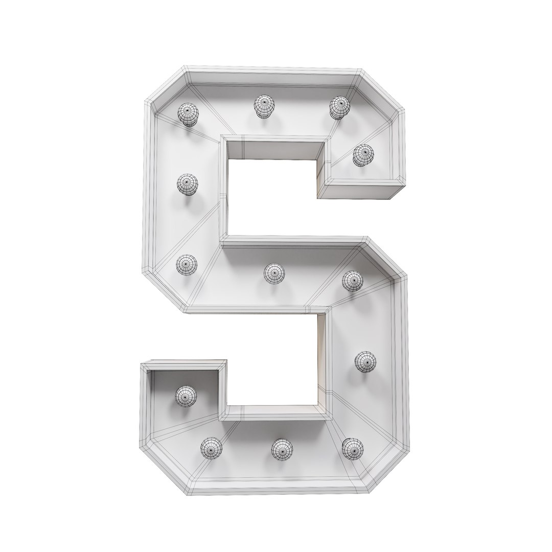 3D Marquee Letter S Glow Sign 3dmodel - TurboSquid 1975755