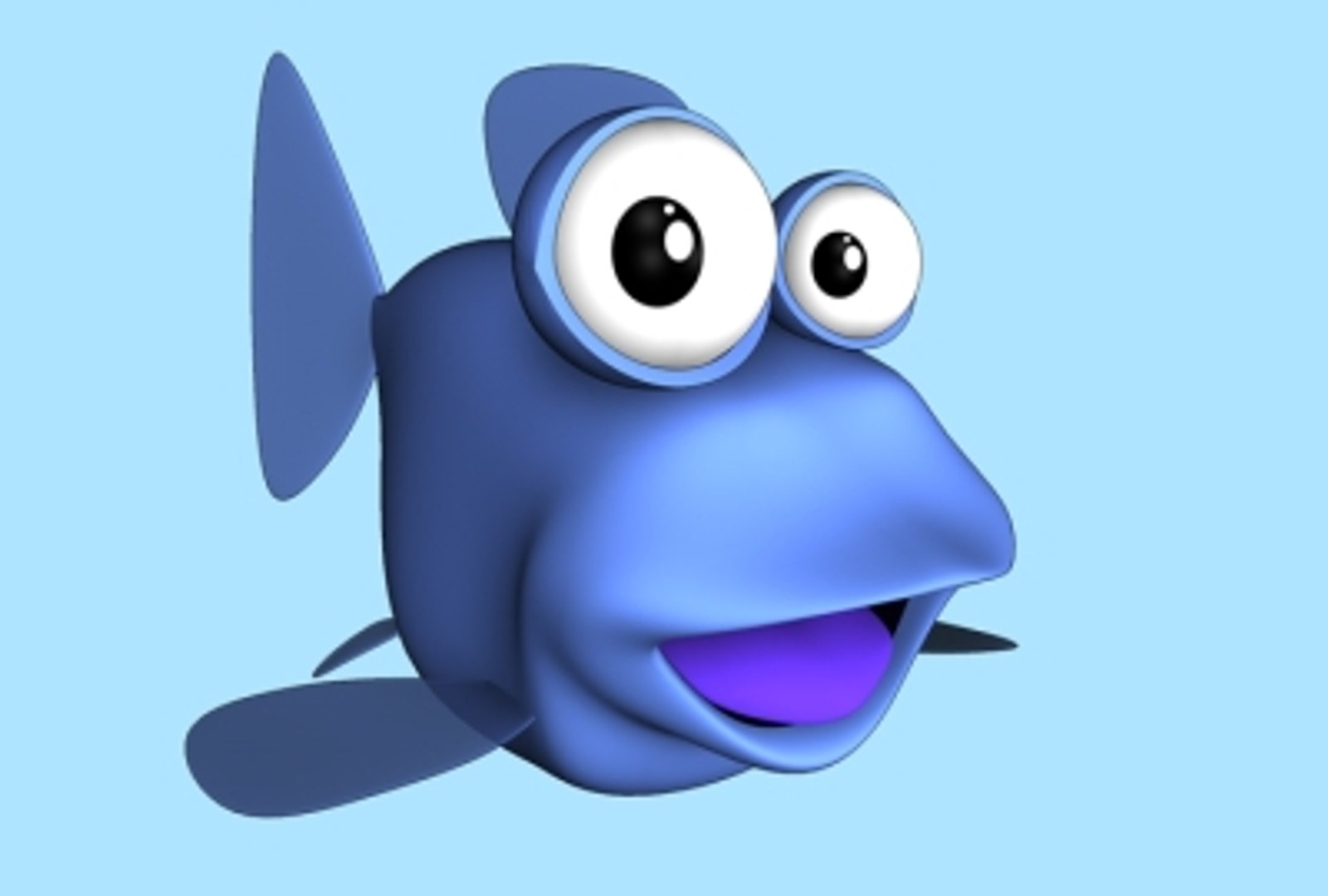 Fish Character Toon Cartoon 3d Model