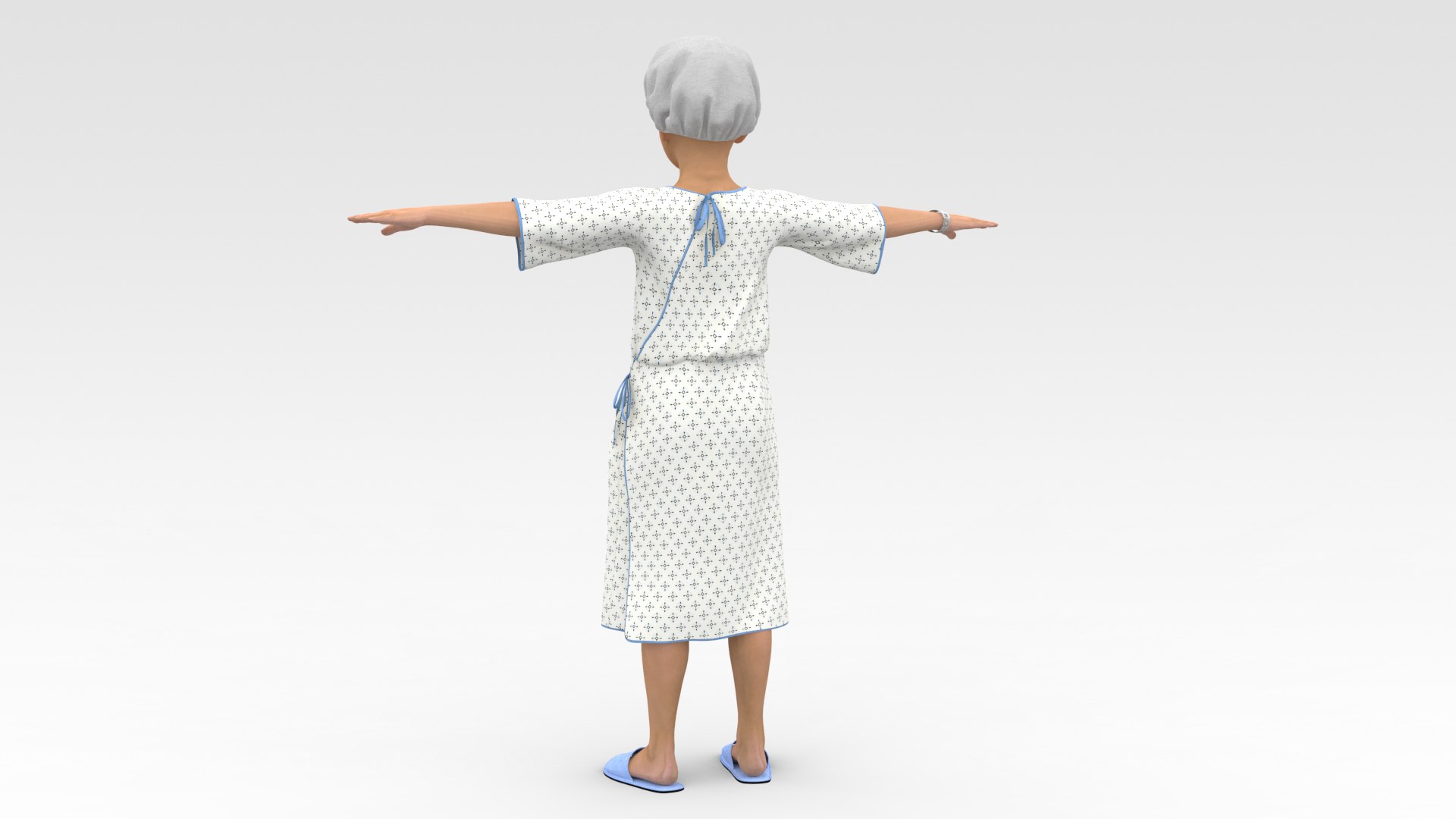 3D Child Patient With White Gown Model - TurboSquid 1794354