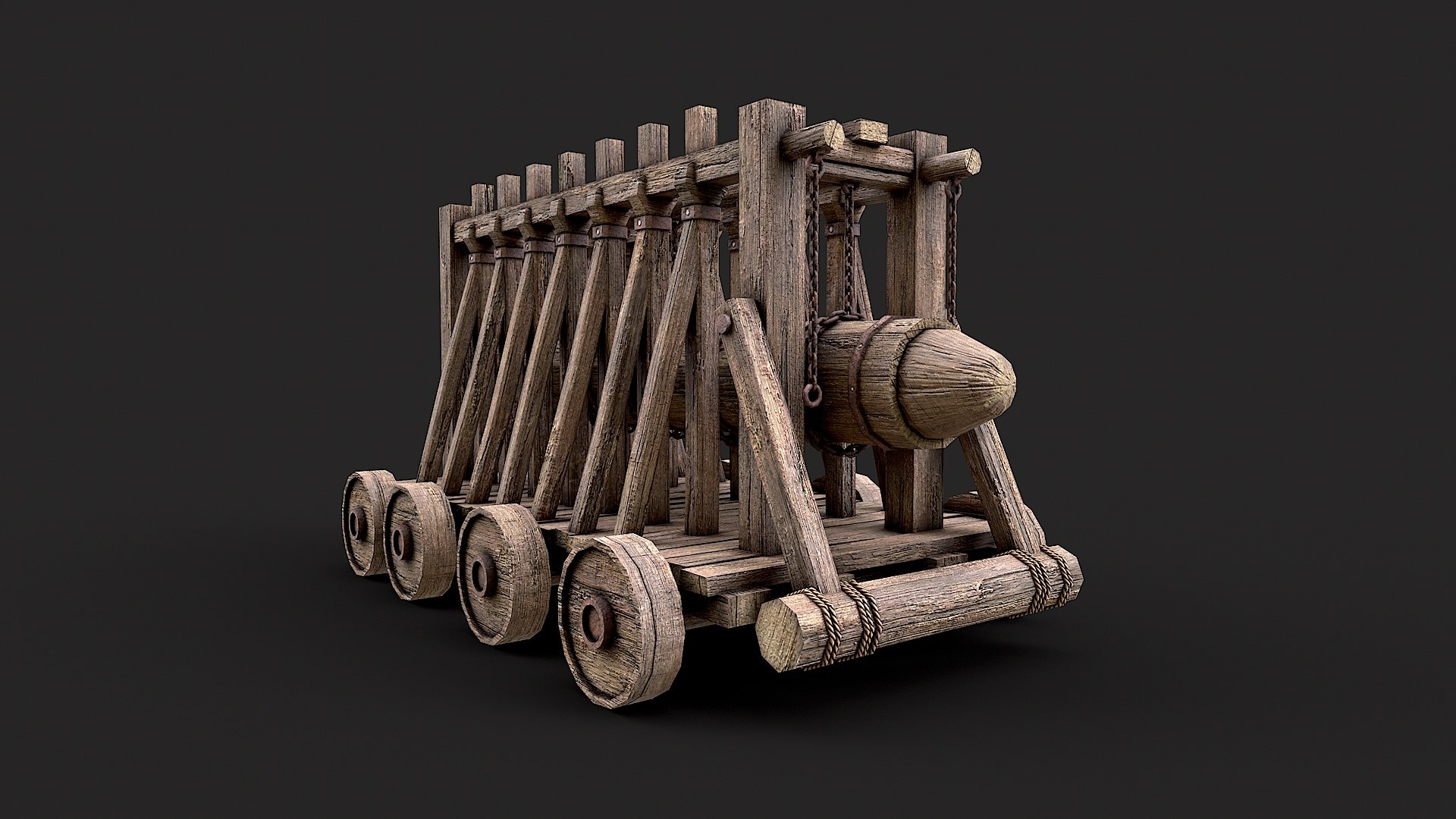 Medieval Siege Wooden Battering Ram 1 3D Model - TurboSquid 2359732