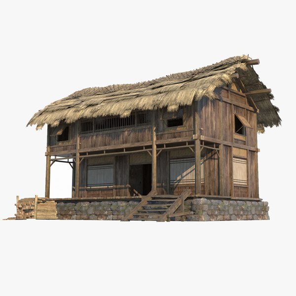Asian Ancient Architecture Village Thatched Cottage model - TurboSquid ...