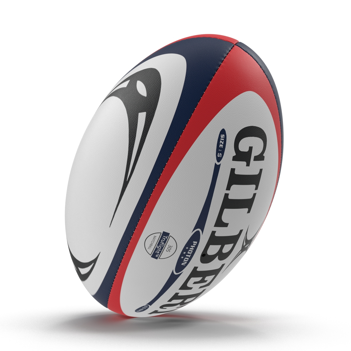 3d model rugby ball gilbert