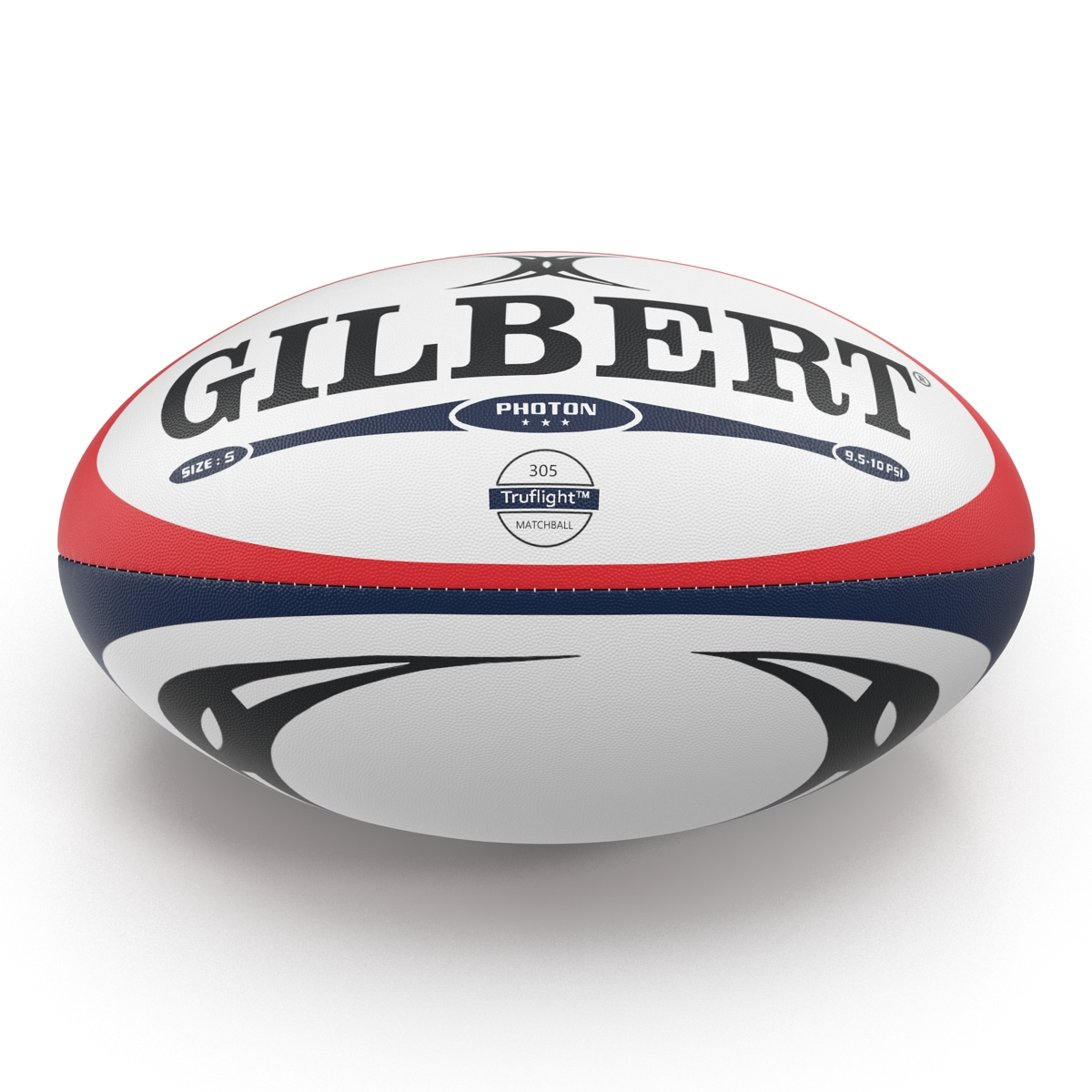 3d model rugby ball gilbert