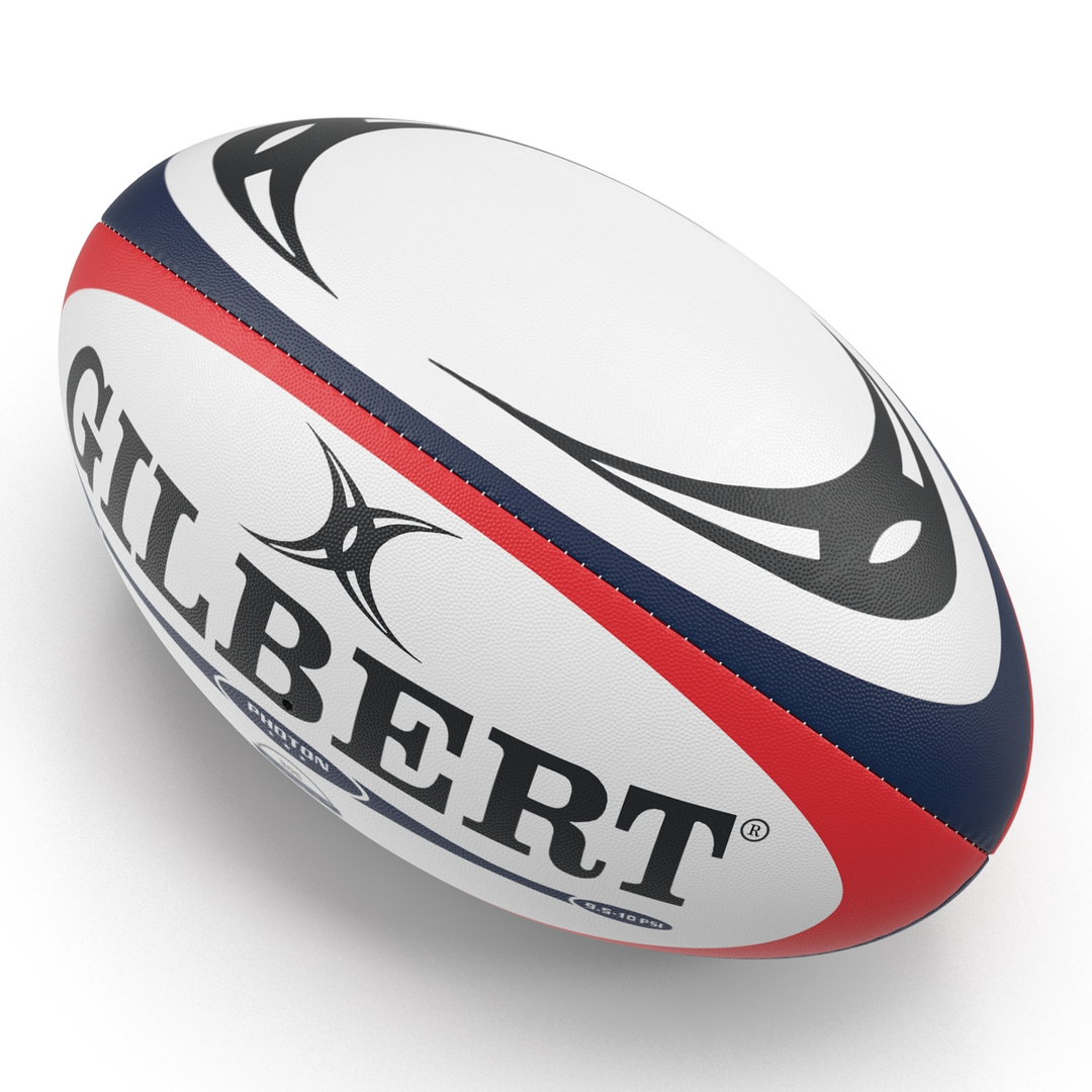 3d model rugby ball gilbert