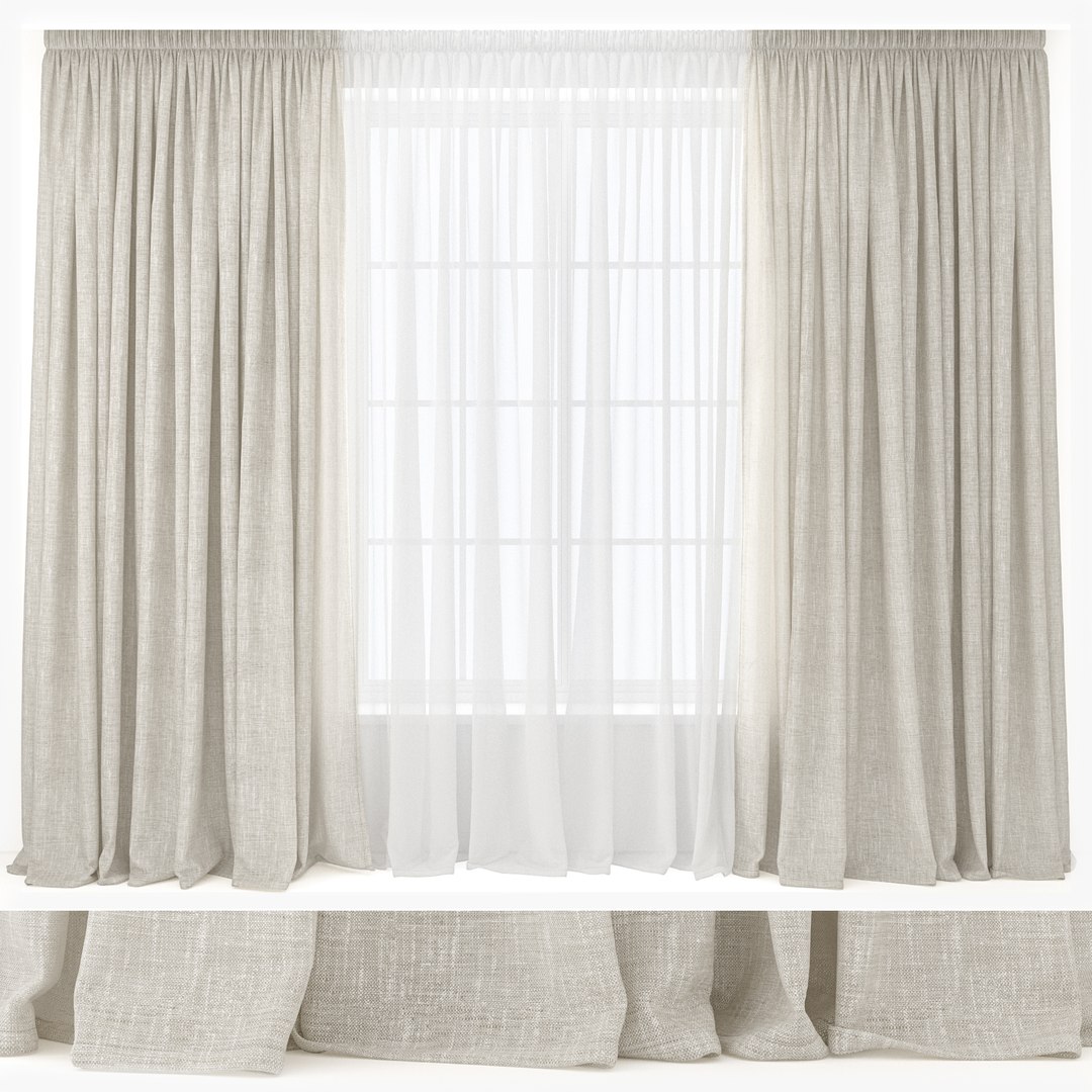 Curtains 47 Linen 3D Model - TurboSquid 2244570