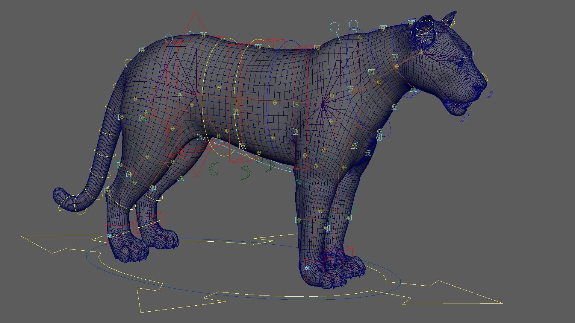 3D Model Bengal Tiger RIG Yeti - TurboSquid 2123936