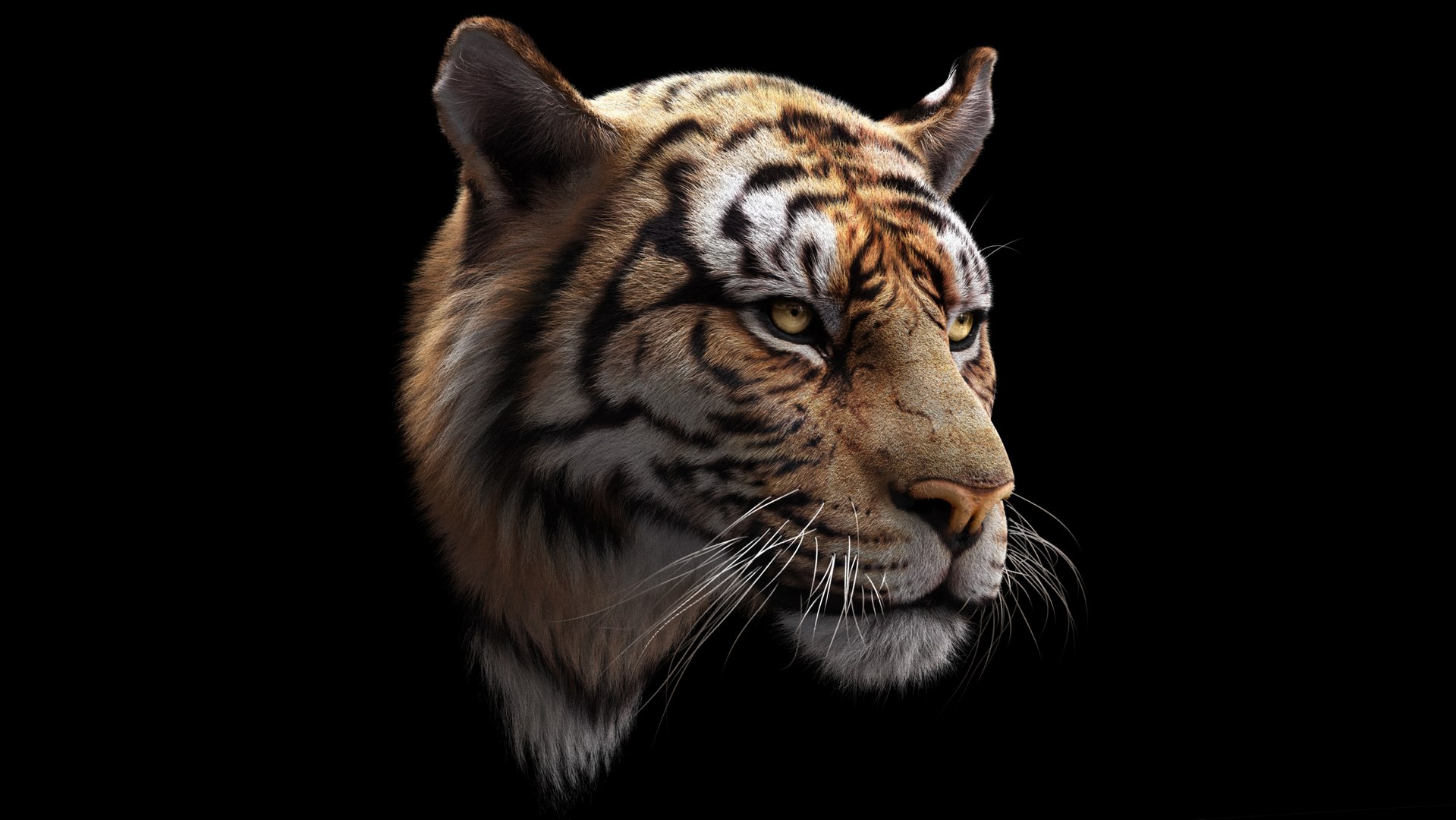 3D Model Bengal Tiger RIG Yeti - TurboSquid 2123936