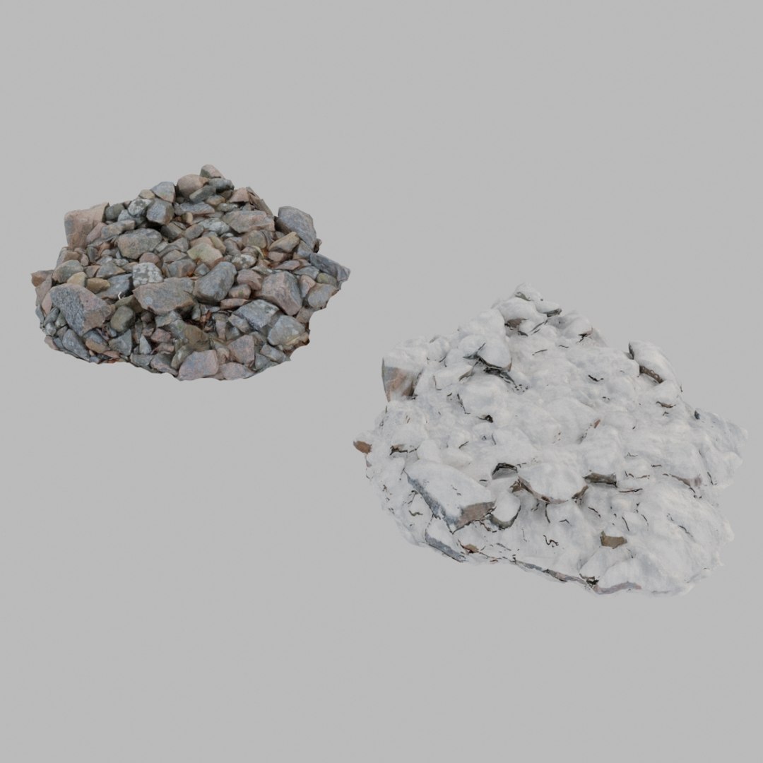 Winter Rocks Pack 3D - TurboSquid 1233919