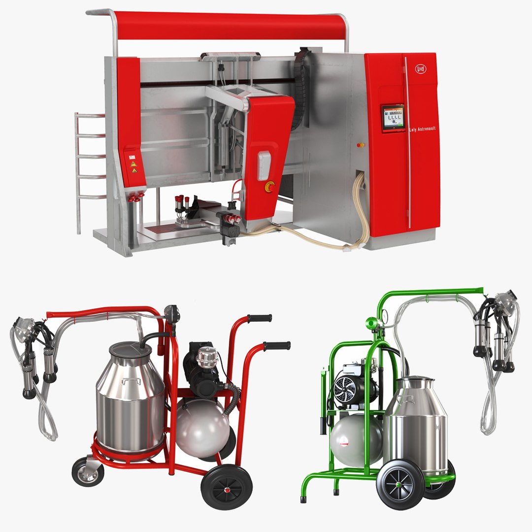 3D model Milking Robot and Milking Portable Machine Collection ...