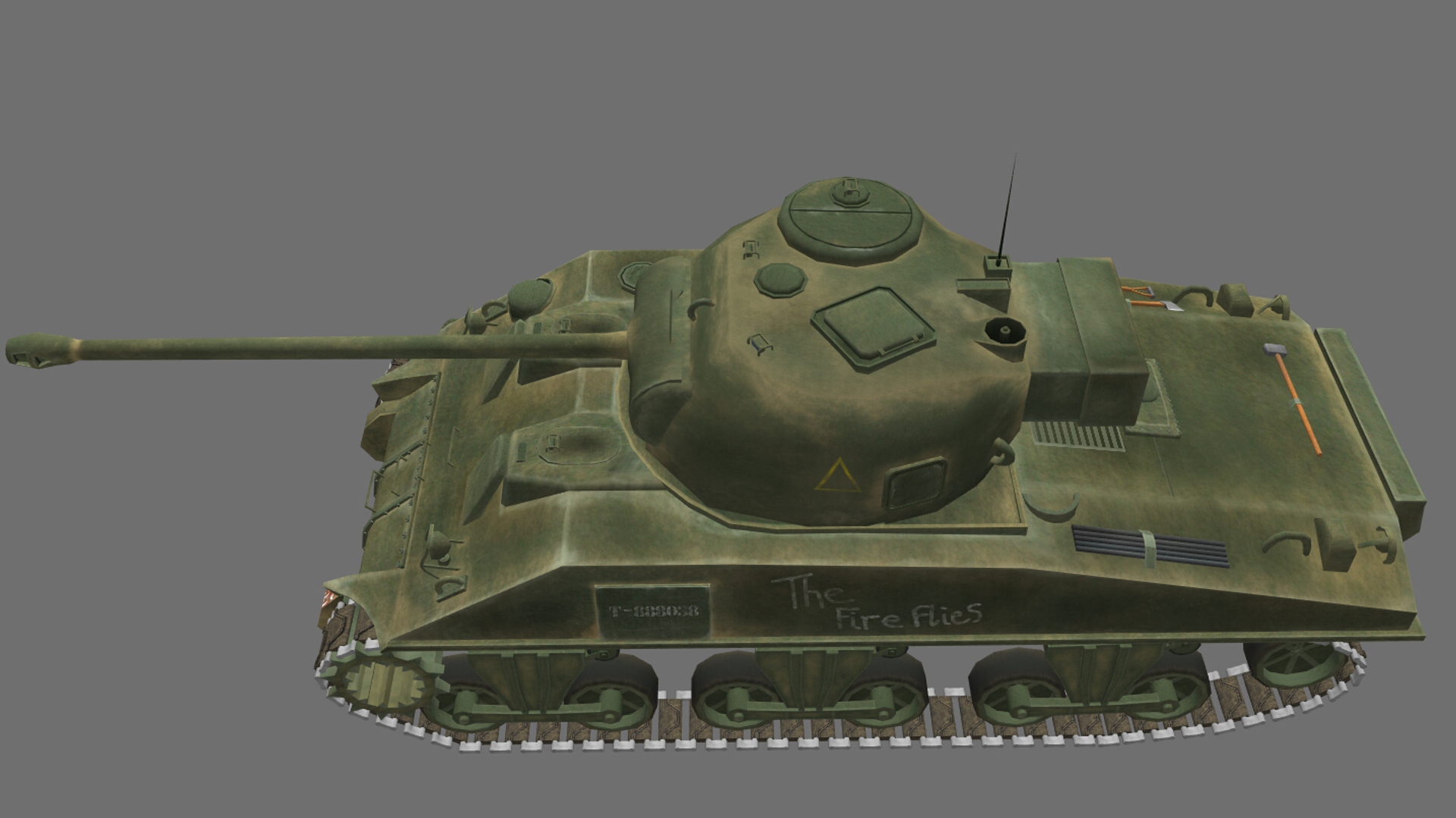 sherman firefly tank tracks obj