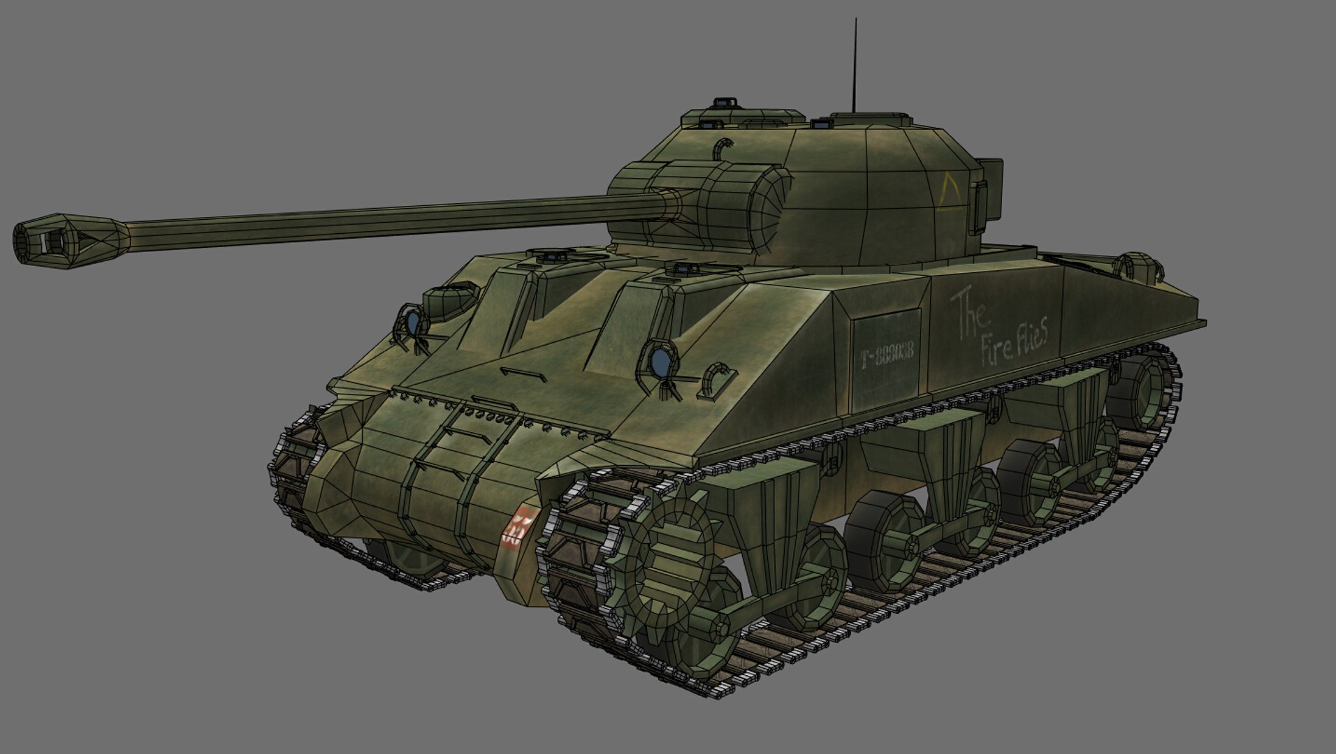 Sherman Firefly Tank Tracks Obj