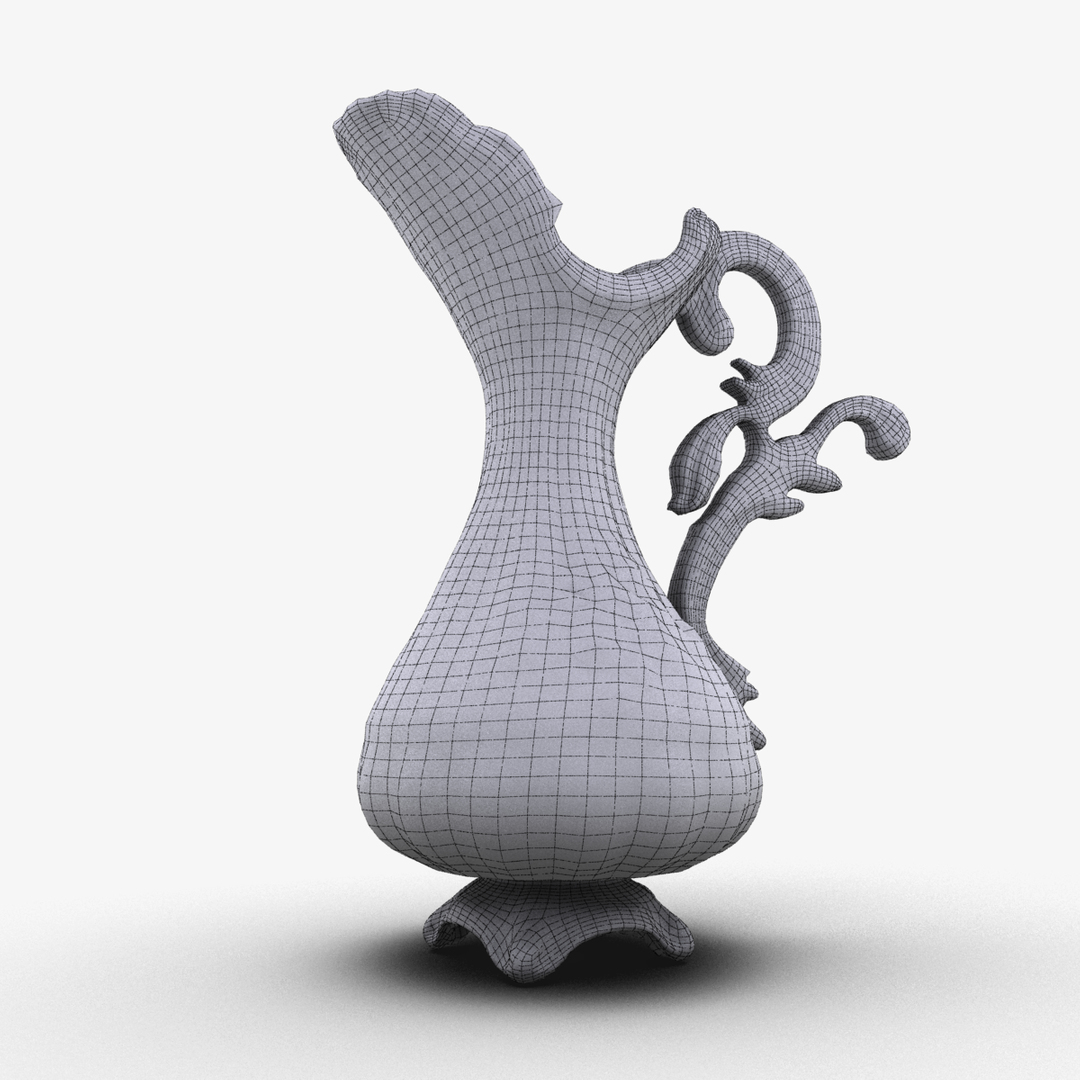 vase greek handmade 3d model