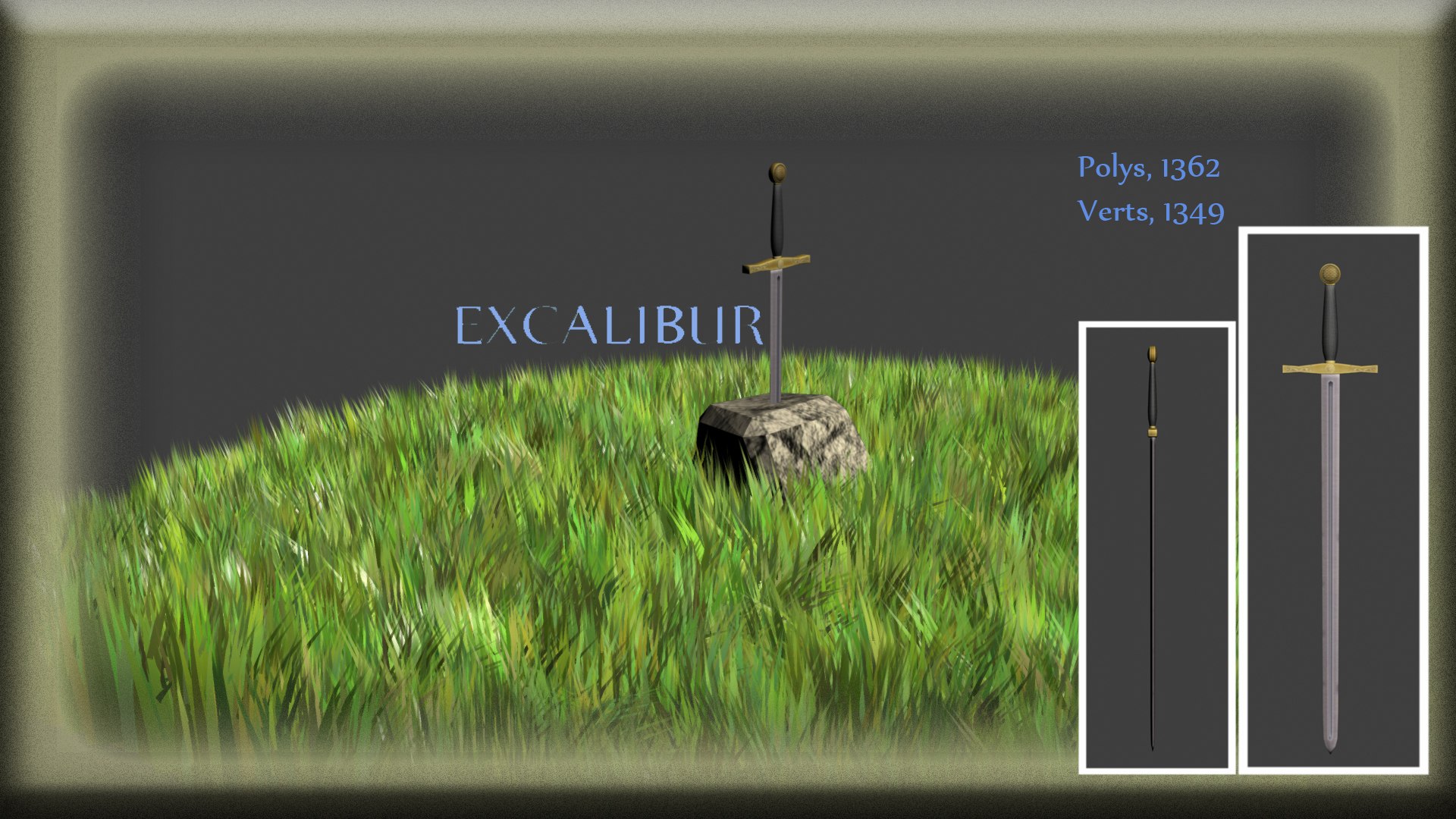 3dsmax Sword Excalibur