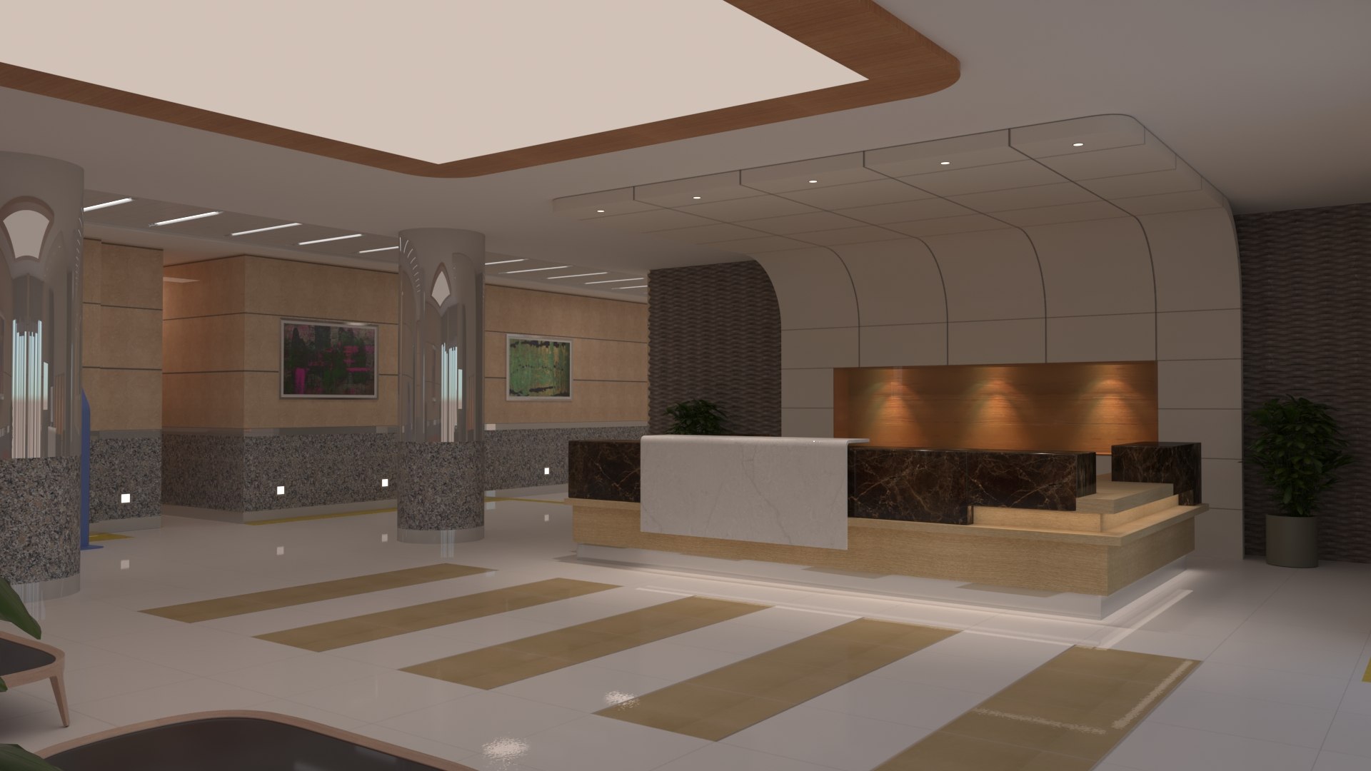 Lobby 3D Model - TurboSquid 1809636