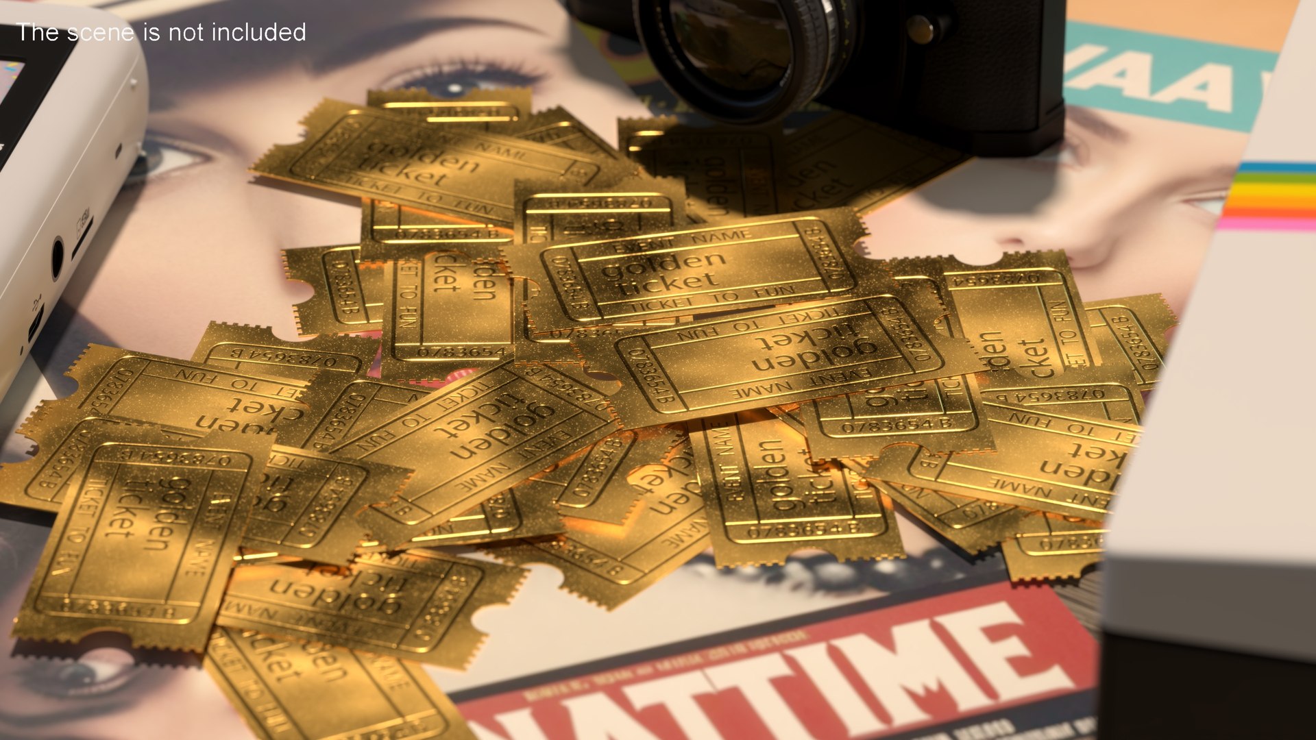 3D Golden Ticket For Event Model - TurboSquid 2238353