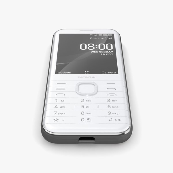 Nokia 8000 4G Opal White 3D model - TurboSquid 1804462