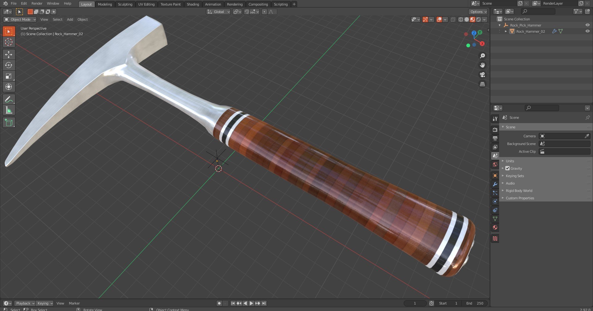Rock Pick Hammer 3D model - TurboSquid 2141434